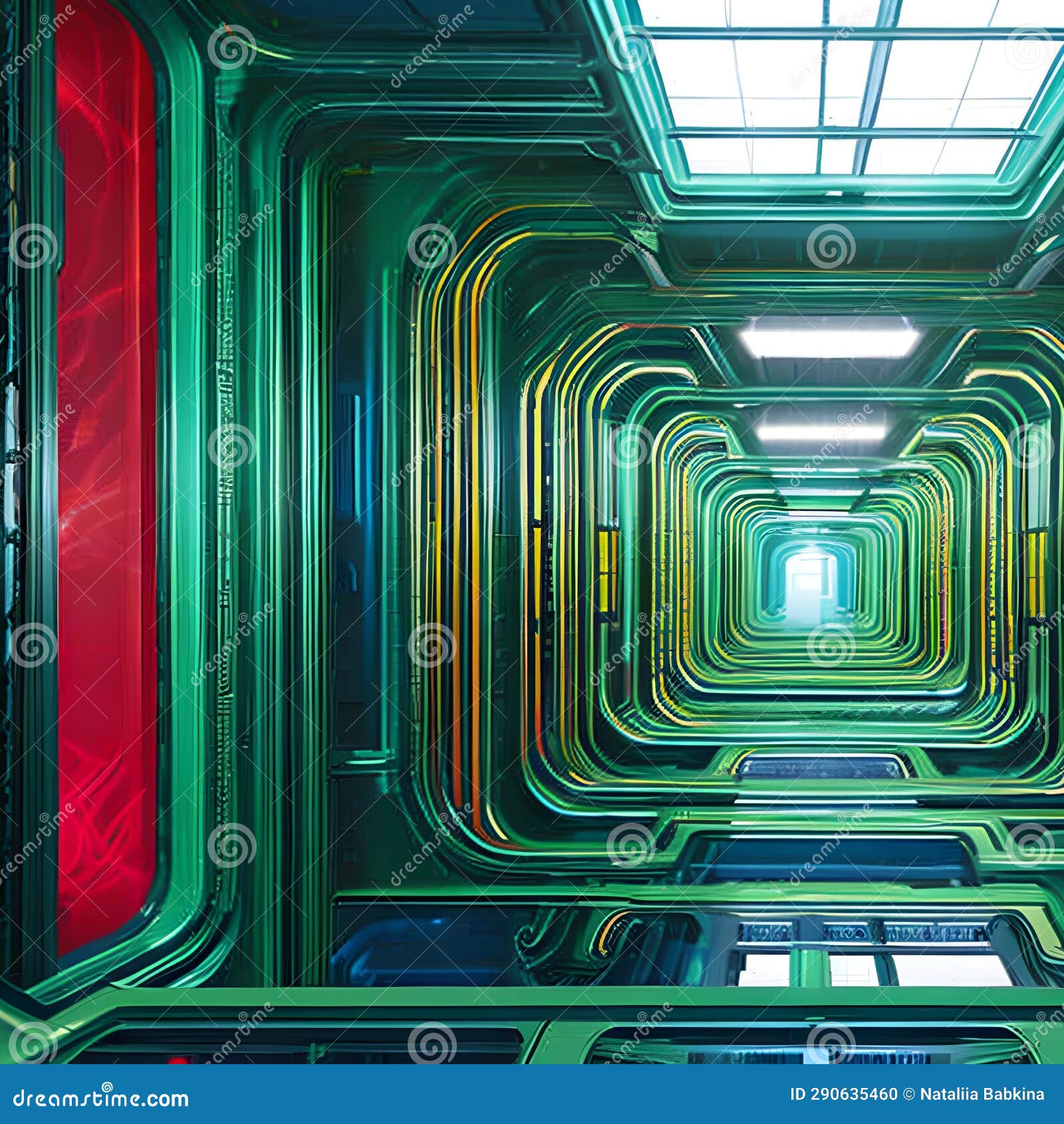 Abstract Background in Cyberpunk Style. Geometric Pattern in Modern ...