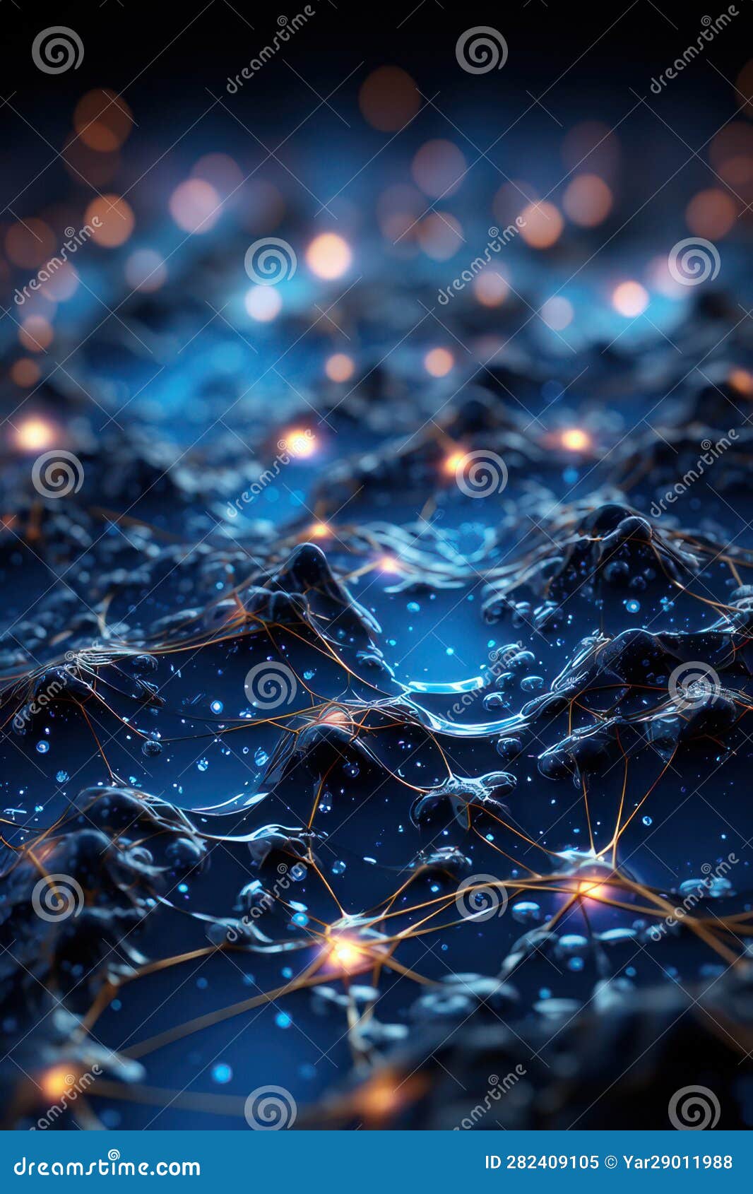 Abstract Background, Cyberspace, Neural Network. Vertical Background ...