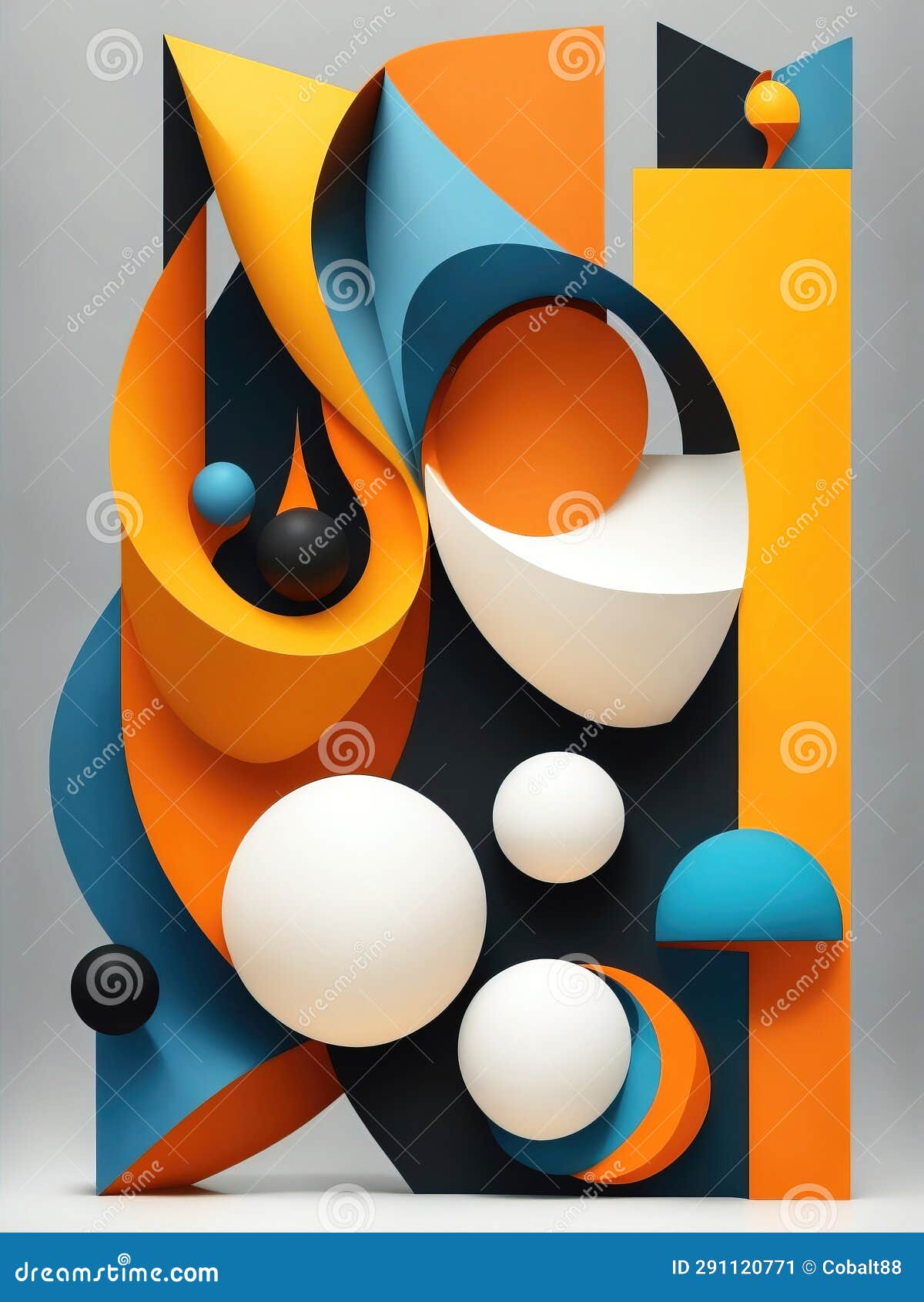 Abstract Background 3D Art Concepts, Simple Shapes and Forms, Modern ...
