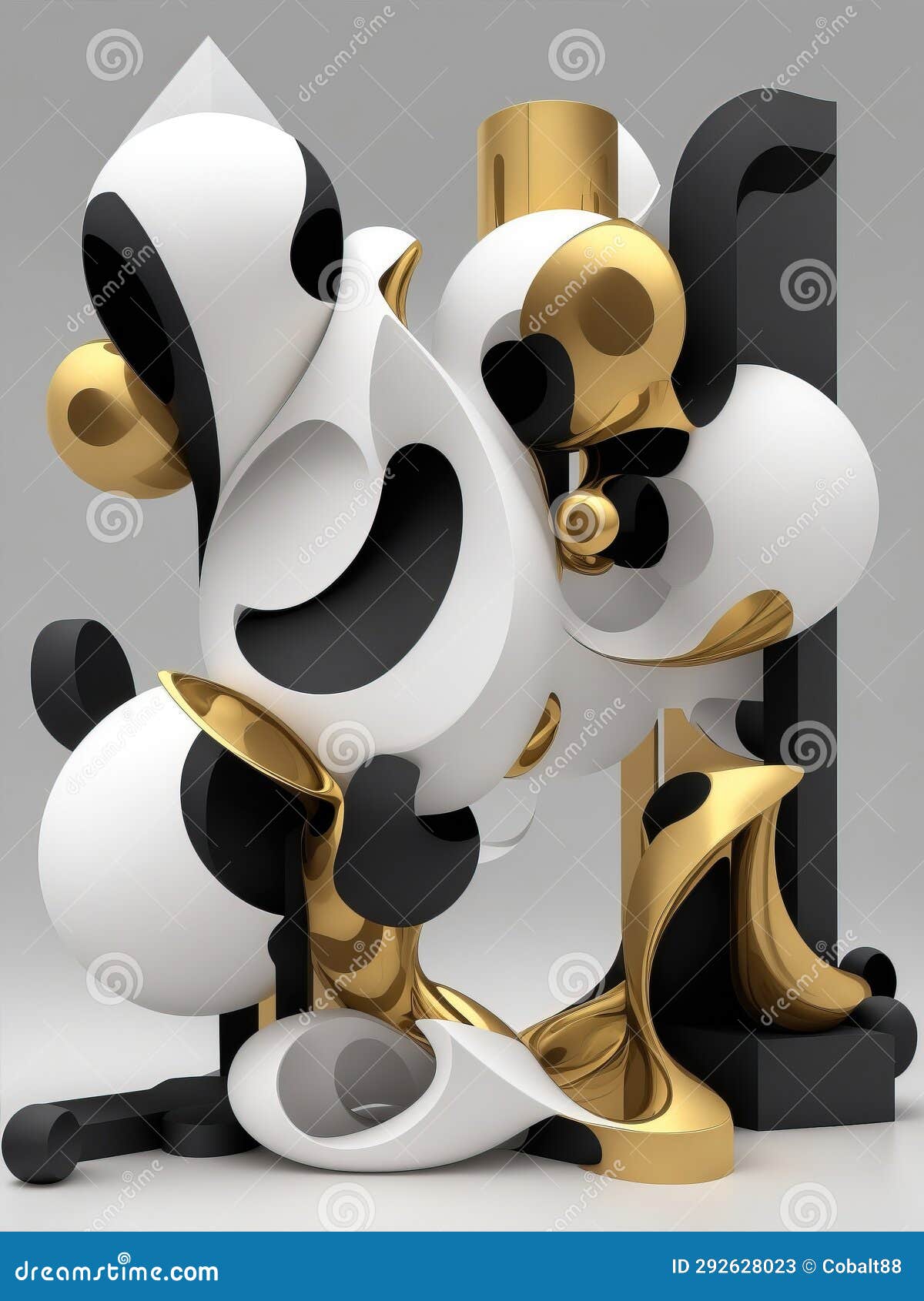 Abstract Background 3D Art Concepts, Simple Shapes and Forms, Modern ...