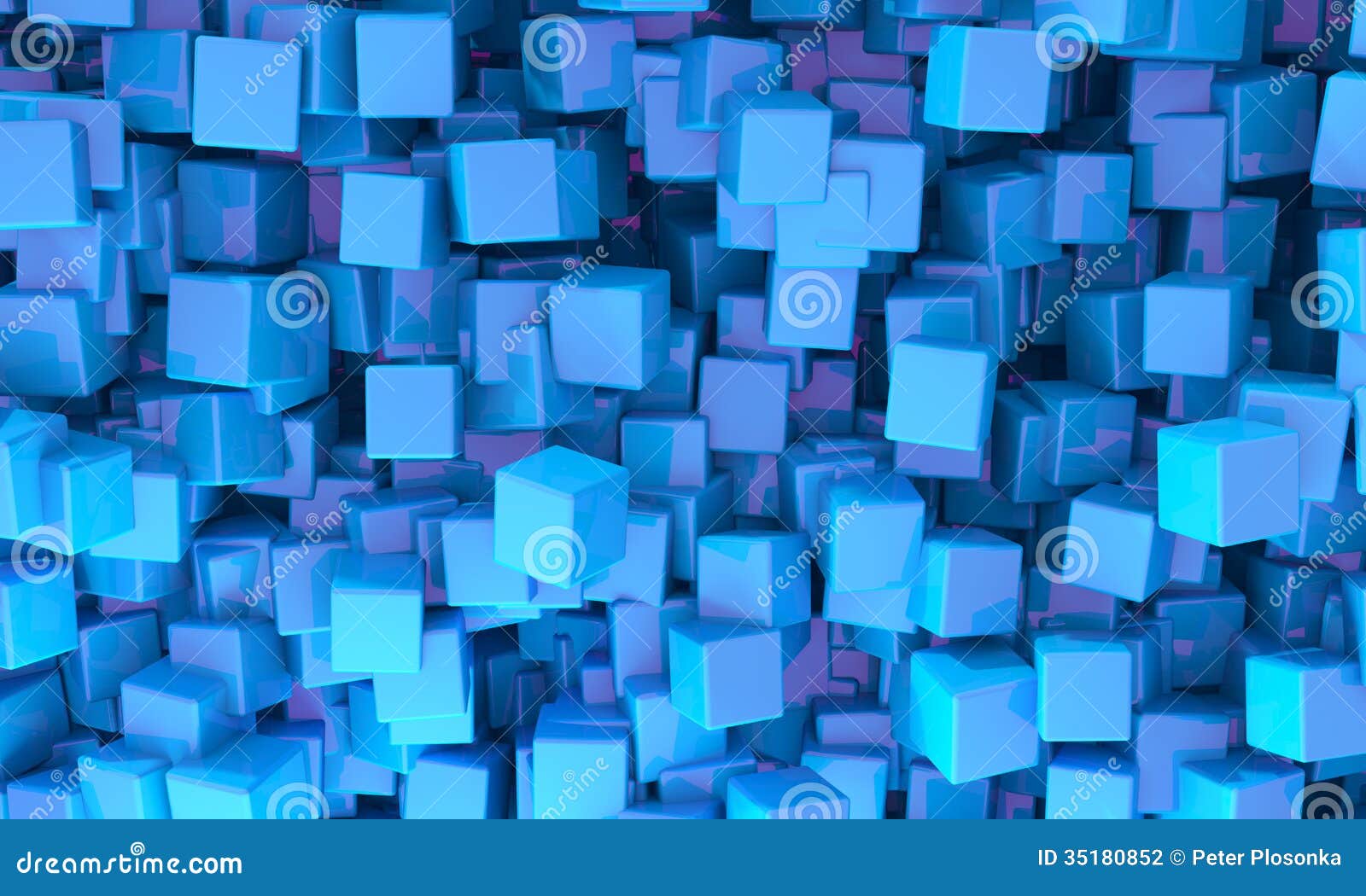 Abstract Background of 3d Blue Cubes Stock Illustration - Illustration ...