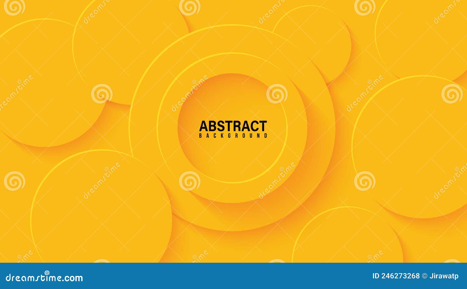 Abstract Background with 3d Circle Yellow Papercut Layer. Stock Vector ...