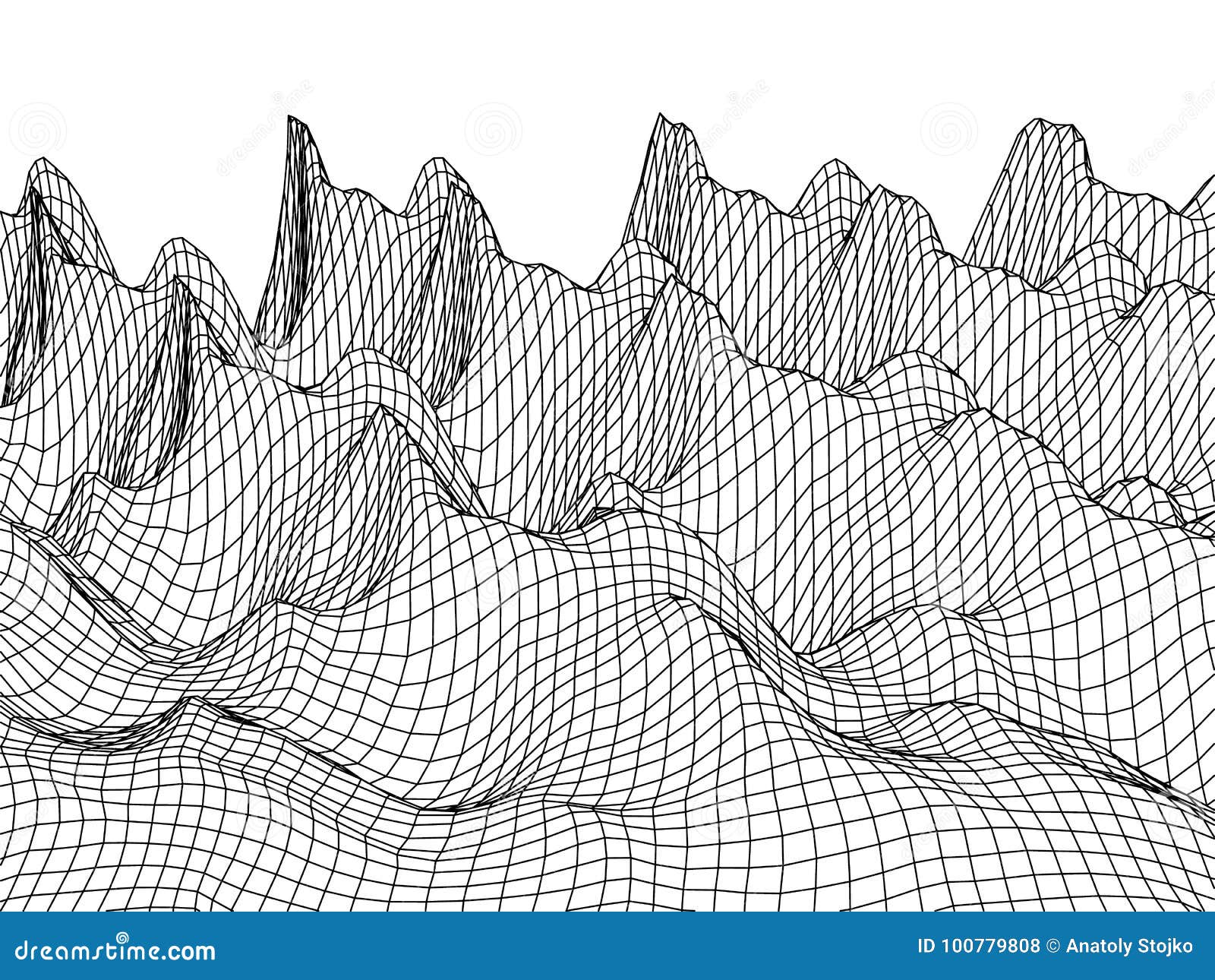 Abstract Background 3d Curve Mesh. Stock Vector - Illustration of ...