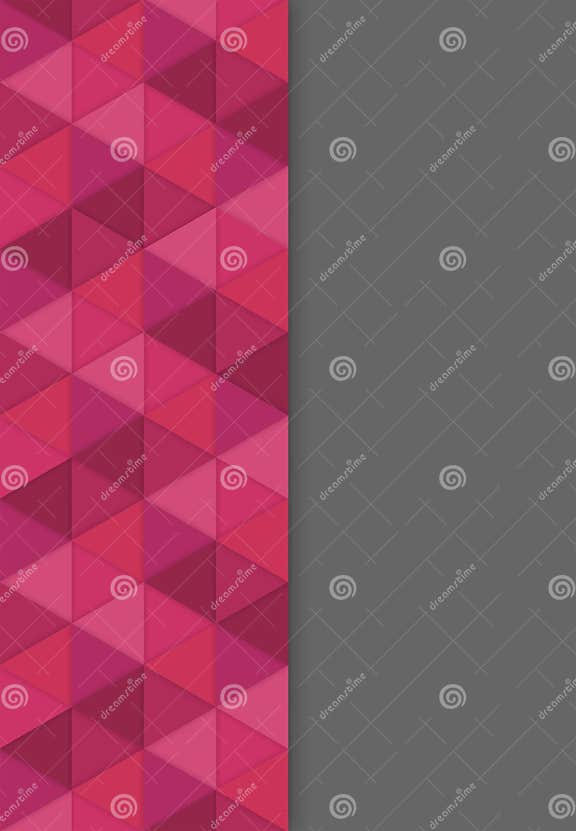 Abstract Background with 3D Effect of Red Triangles - Illustration ...