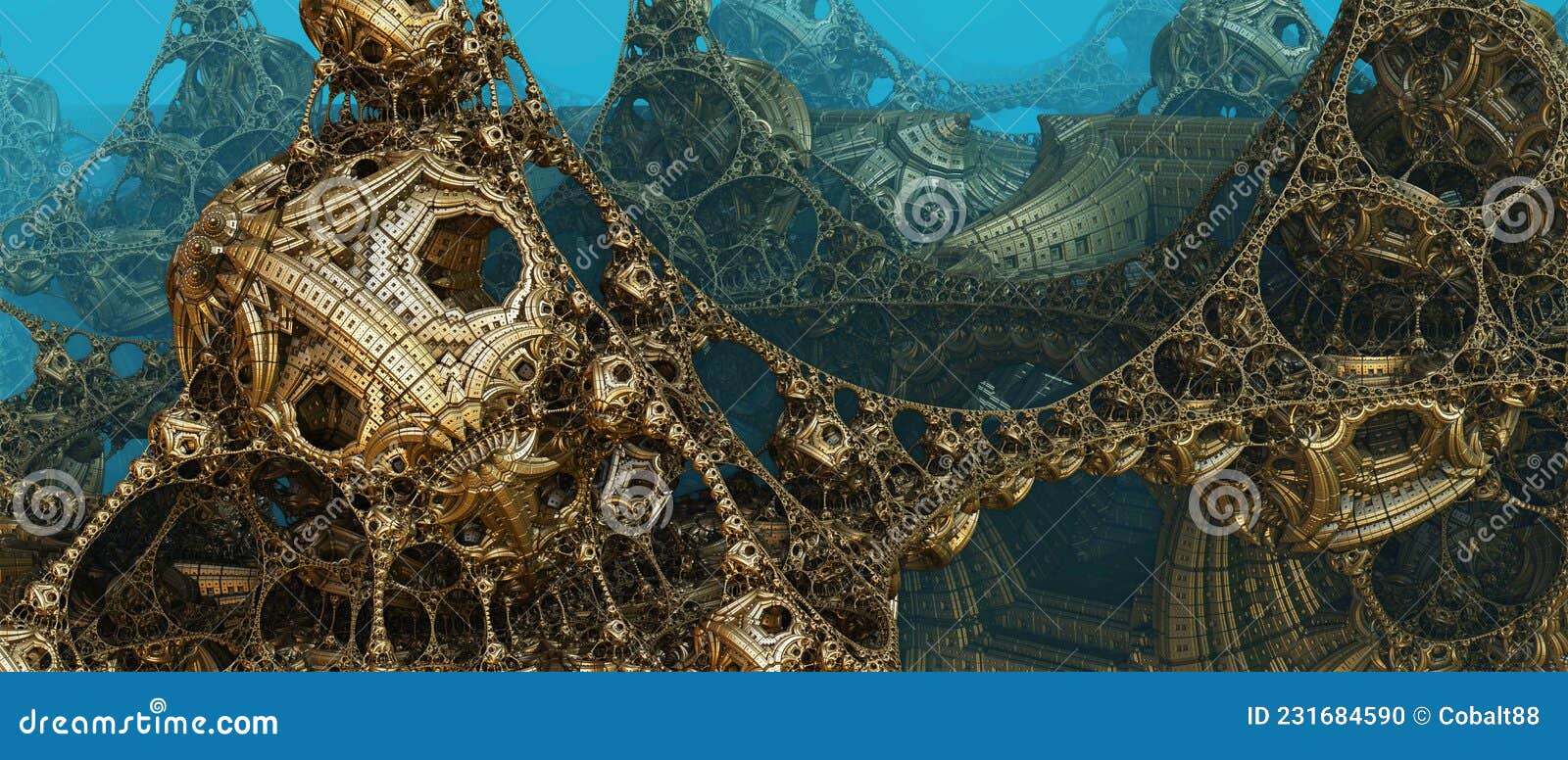 Abstract Background 3D, Fantastic Ancient Civilization Architecture ...