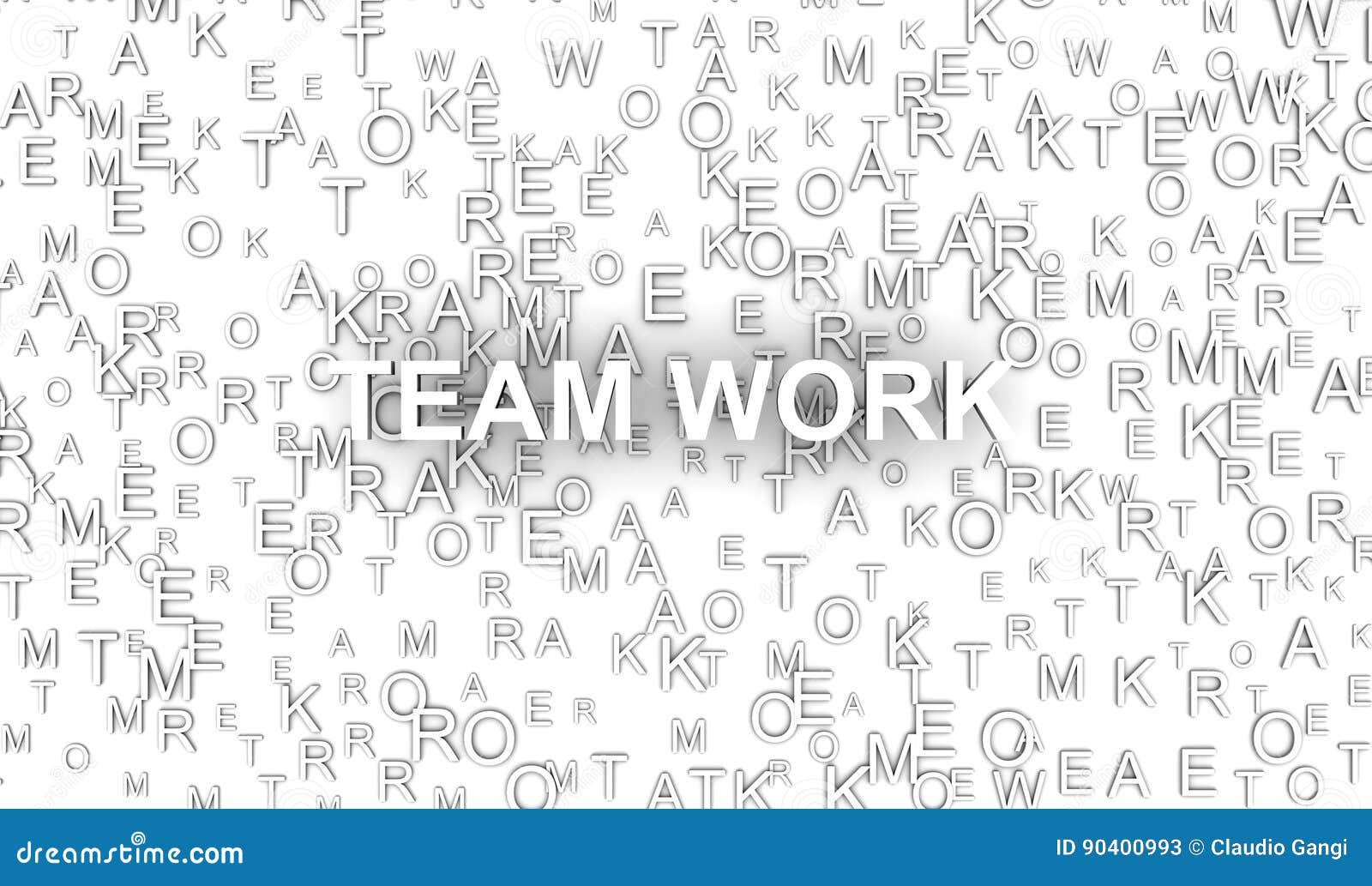 Abstract Background 3D Rendering - Team Work Concept Stock Illustration ...