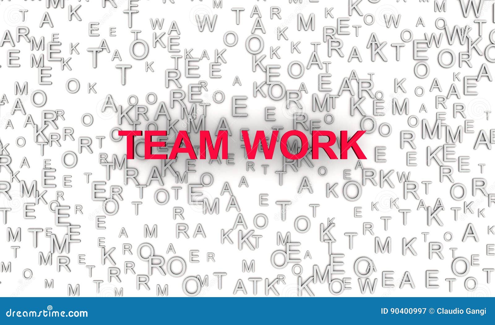 Abstract Background 3D Rendering - Team Work Concept Stock Illustration ...