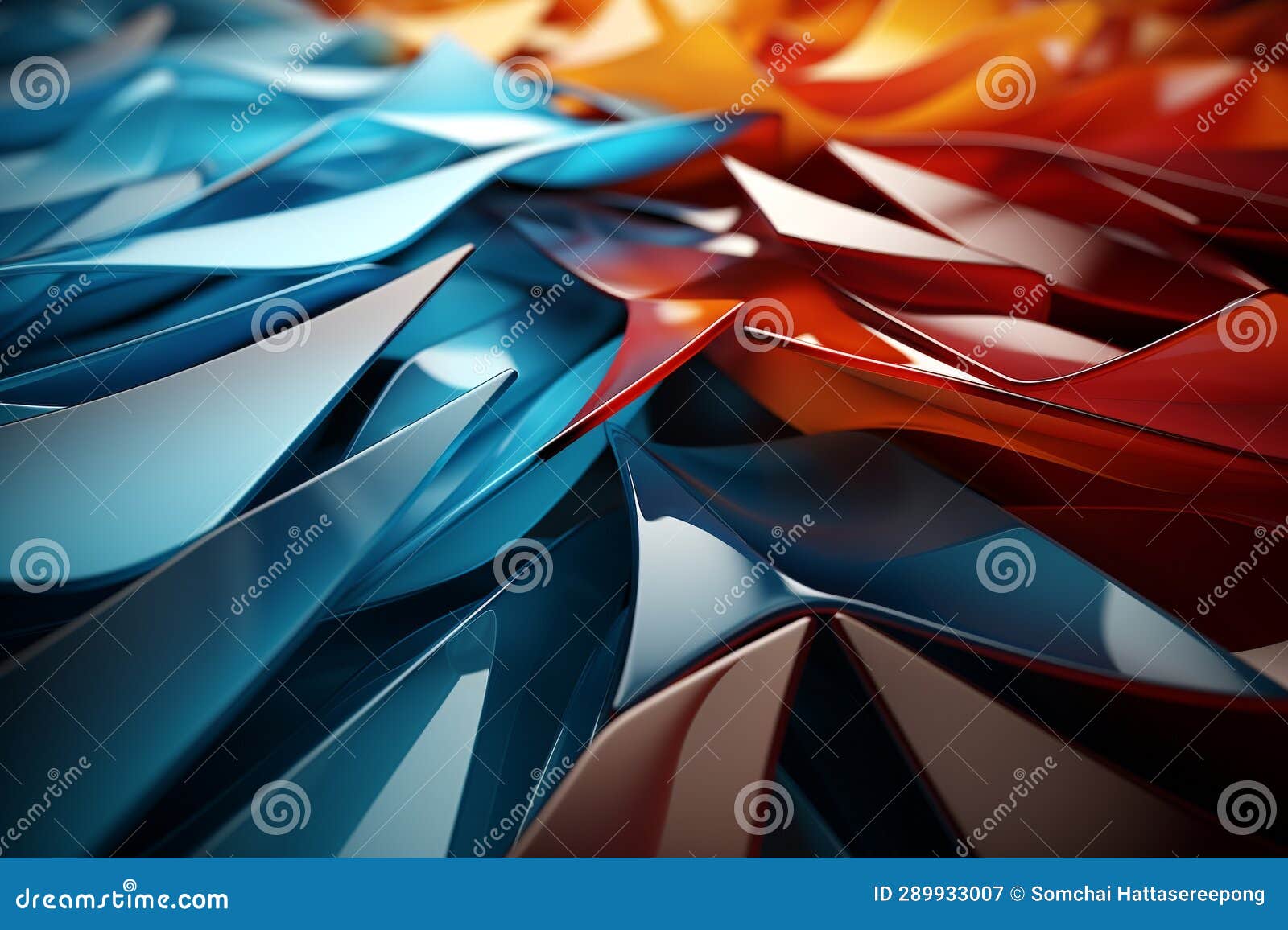 Abstract Background 3D Shape Wave Colorful Stock Illustration ...