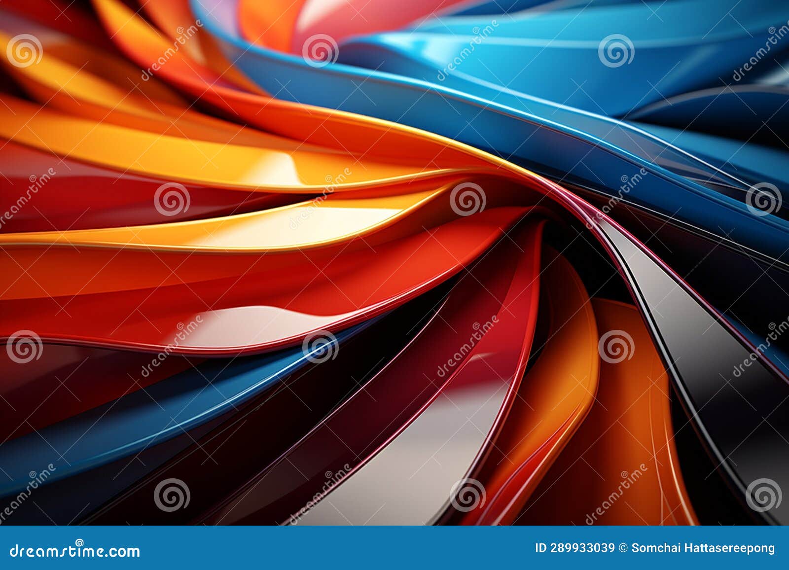 Abstract Background 3D Shape Wave Colorful Stock Illustration ...