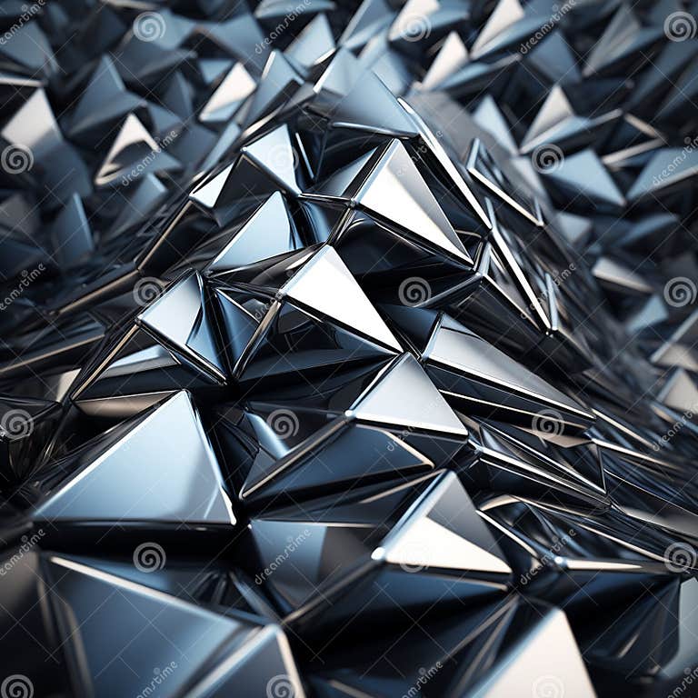 Abstract Background 3d Sharp Triangle Barrel Distortion Silver Color ...