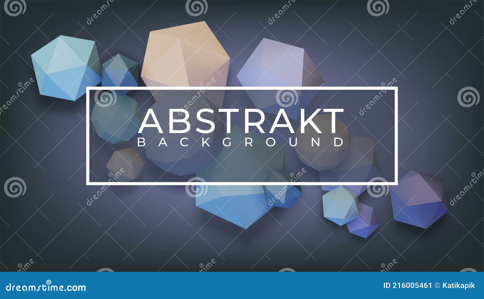 Abstract Background with 3D Volumetric Polyhedrons. Illustration for ...