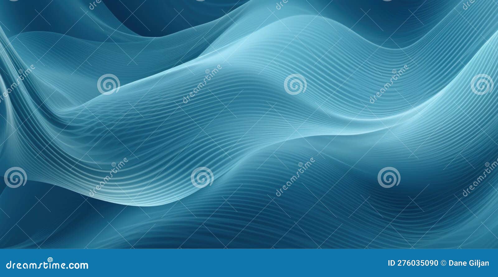 Abstract Background with 3D Wave - Generative Ai Stock Illustration ...