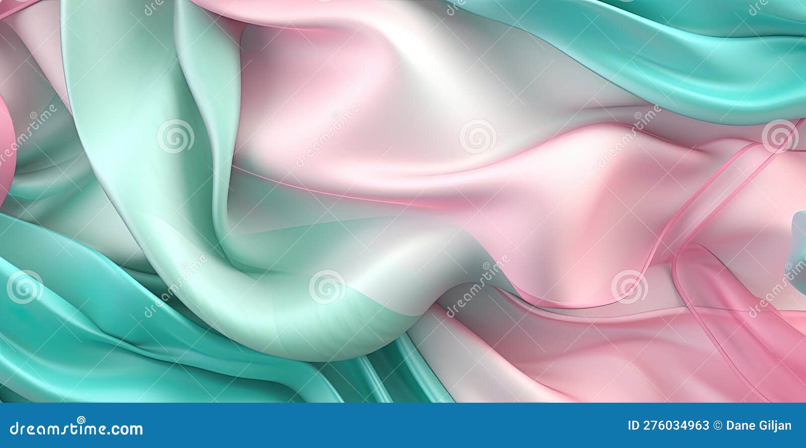 Abstract Background with 3D Wave Silk - Generative Ai Stock ...