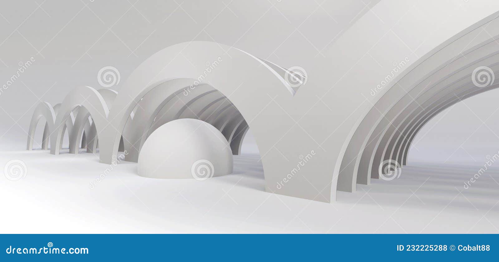 Abstract Background with 3D White Architecture Shapes Stock ...