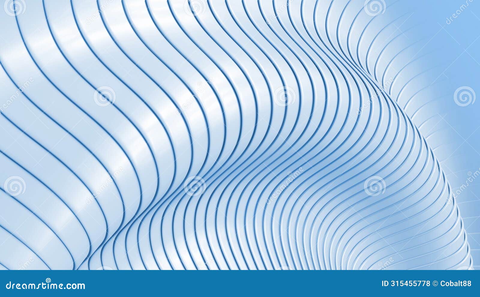 Abstract Background, 3d White Blue Wavy Stripes Pattern, Interesting ...