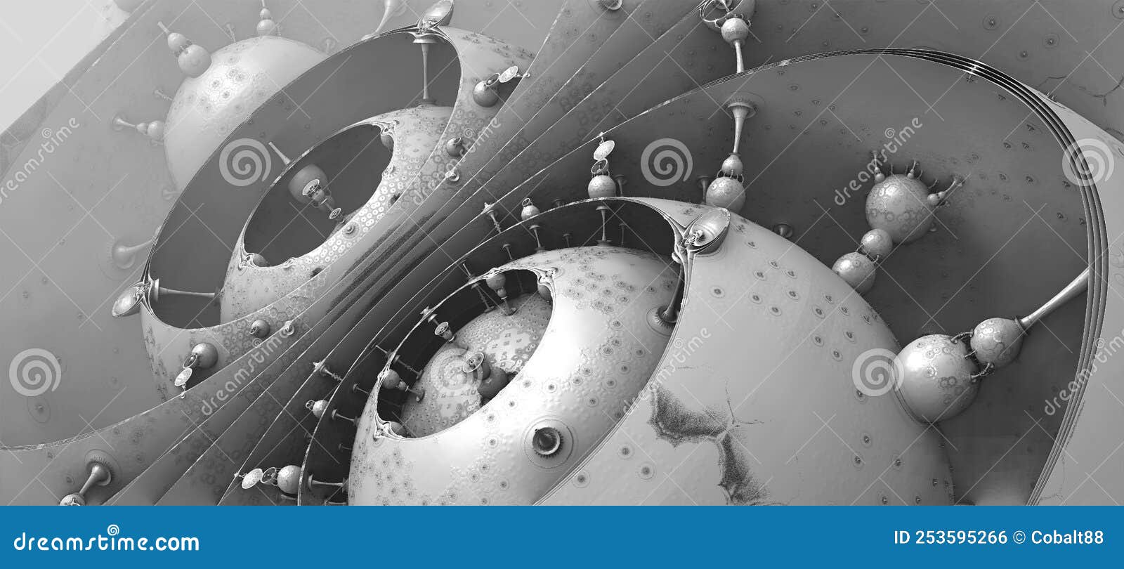 Abstract Background 3D White Fantastic Technology Structures Stock ...