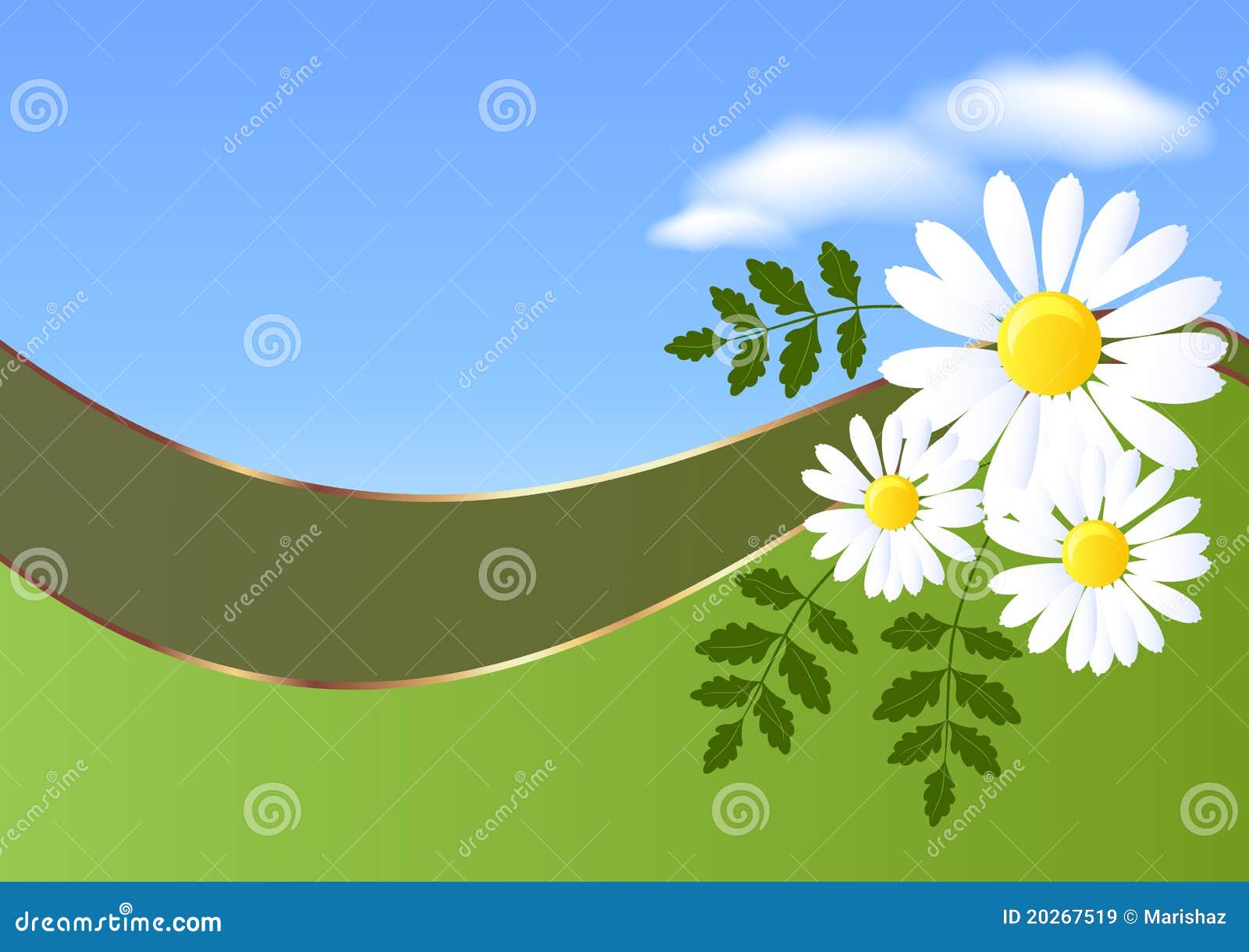 Abstract Background with Daisy Stock Vector - Illustration of nature ...