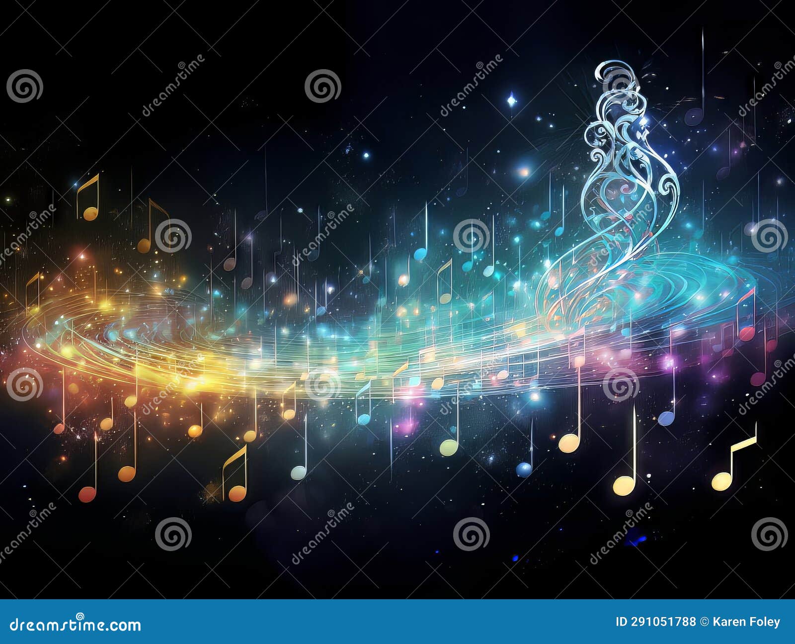 Musical Note Abstract Background Stock Illustration - Illustration of ...