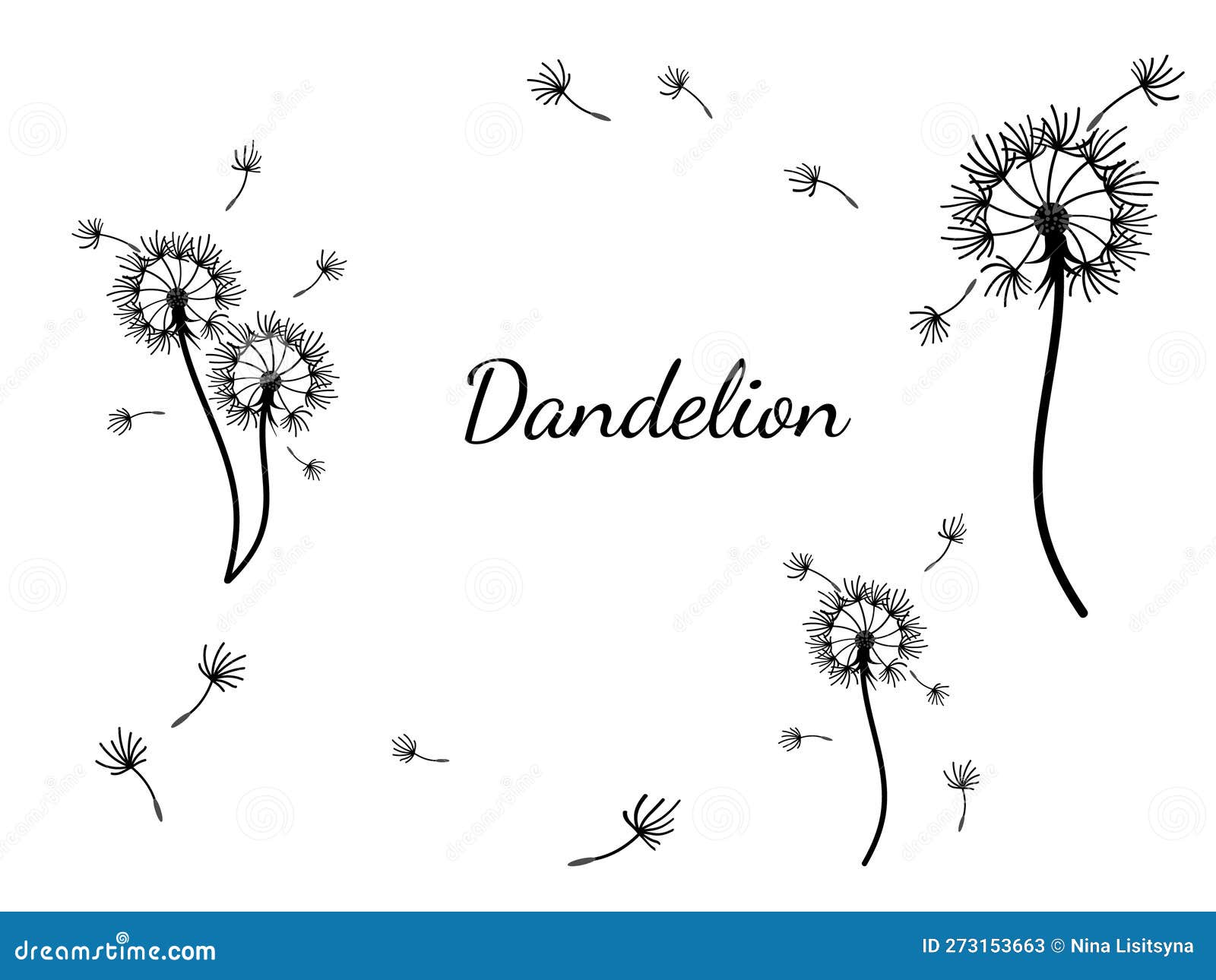 Abstract Background Dandelion Design for Decoration Design. Stock ...