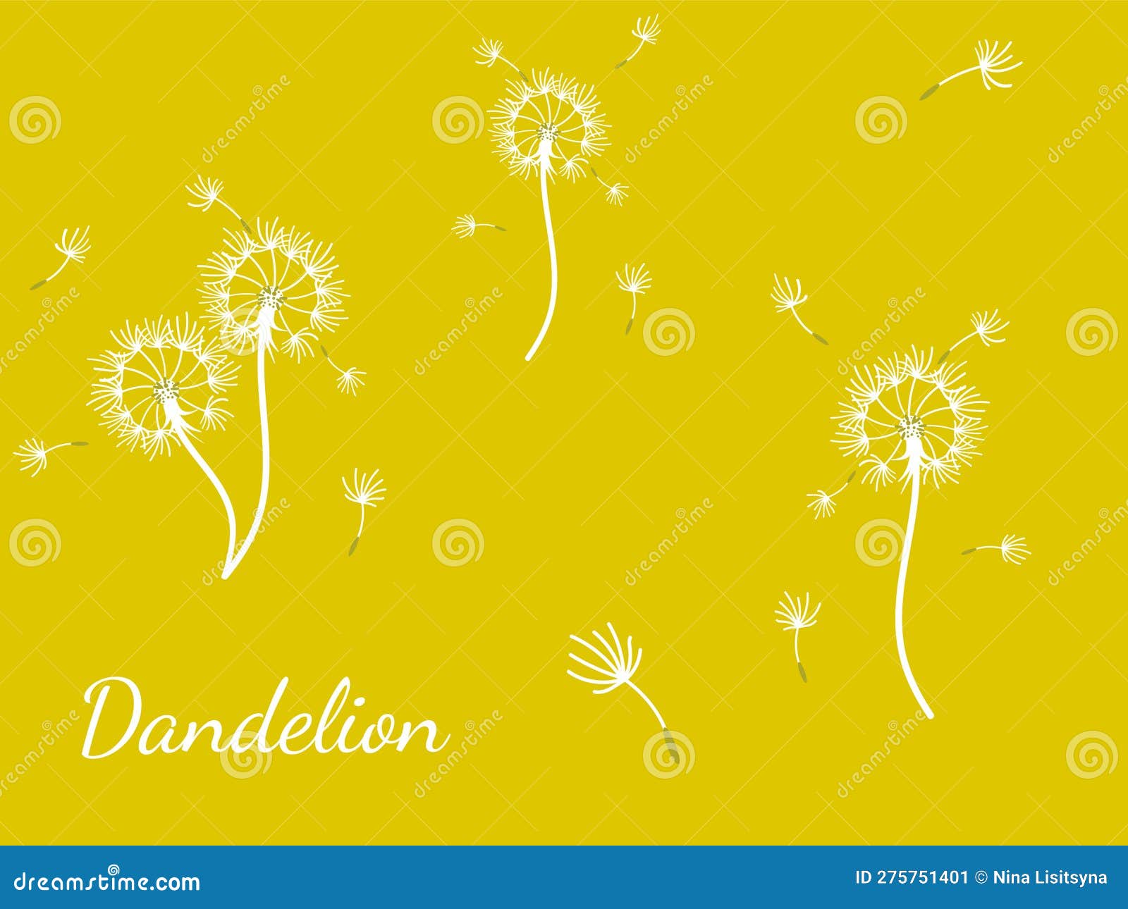 Abstract Background Dandelion Design for Decoration Design. Stock ...