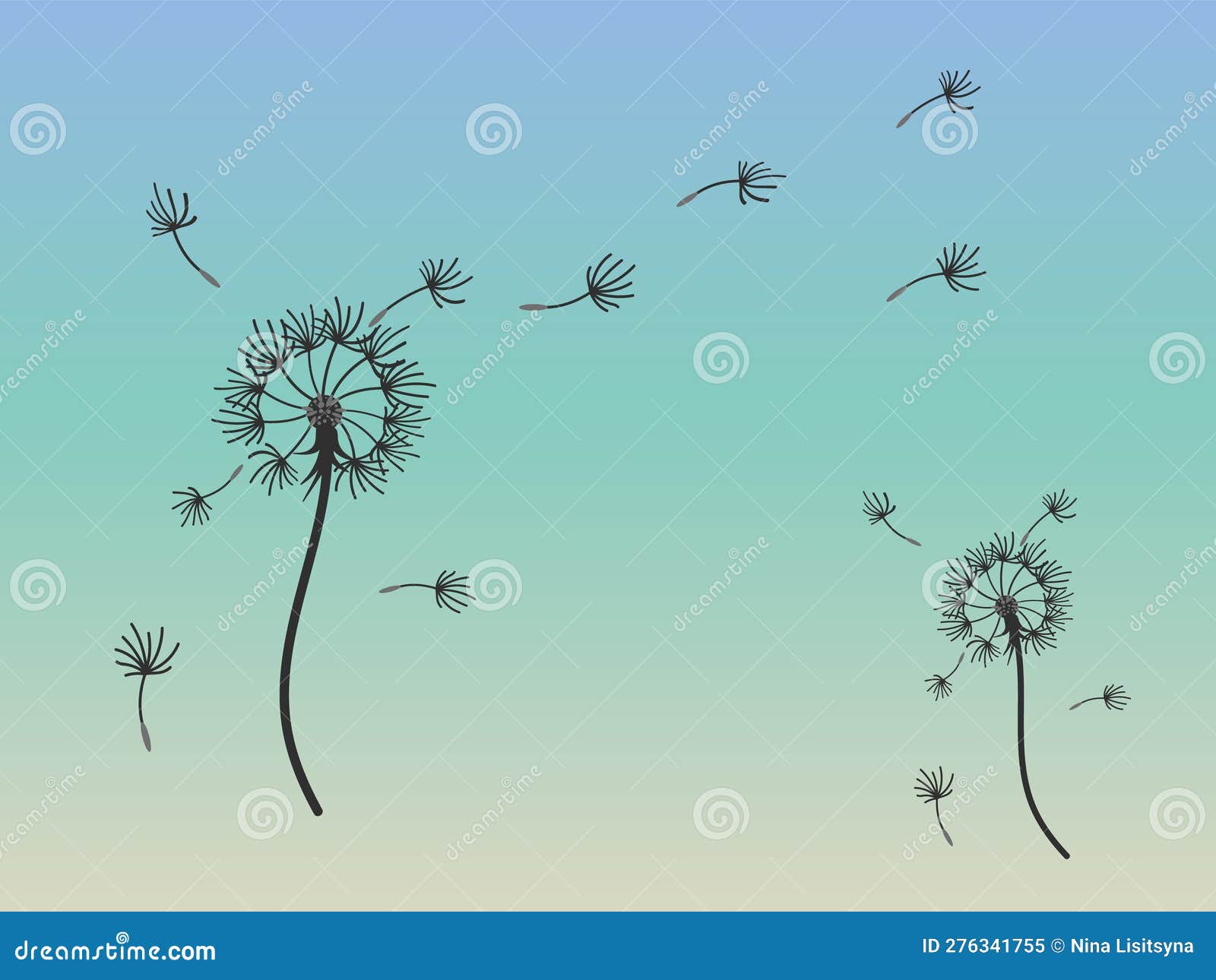 Abstract Background Dandelion Design for Decoration Design. Stock ...