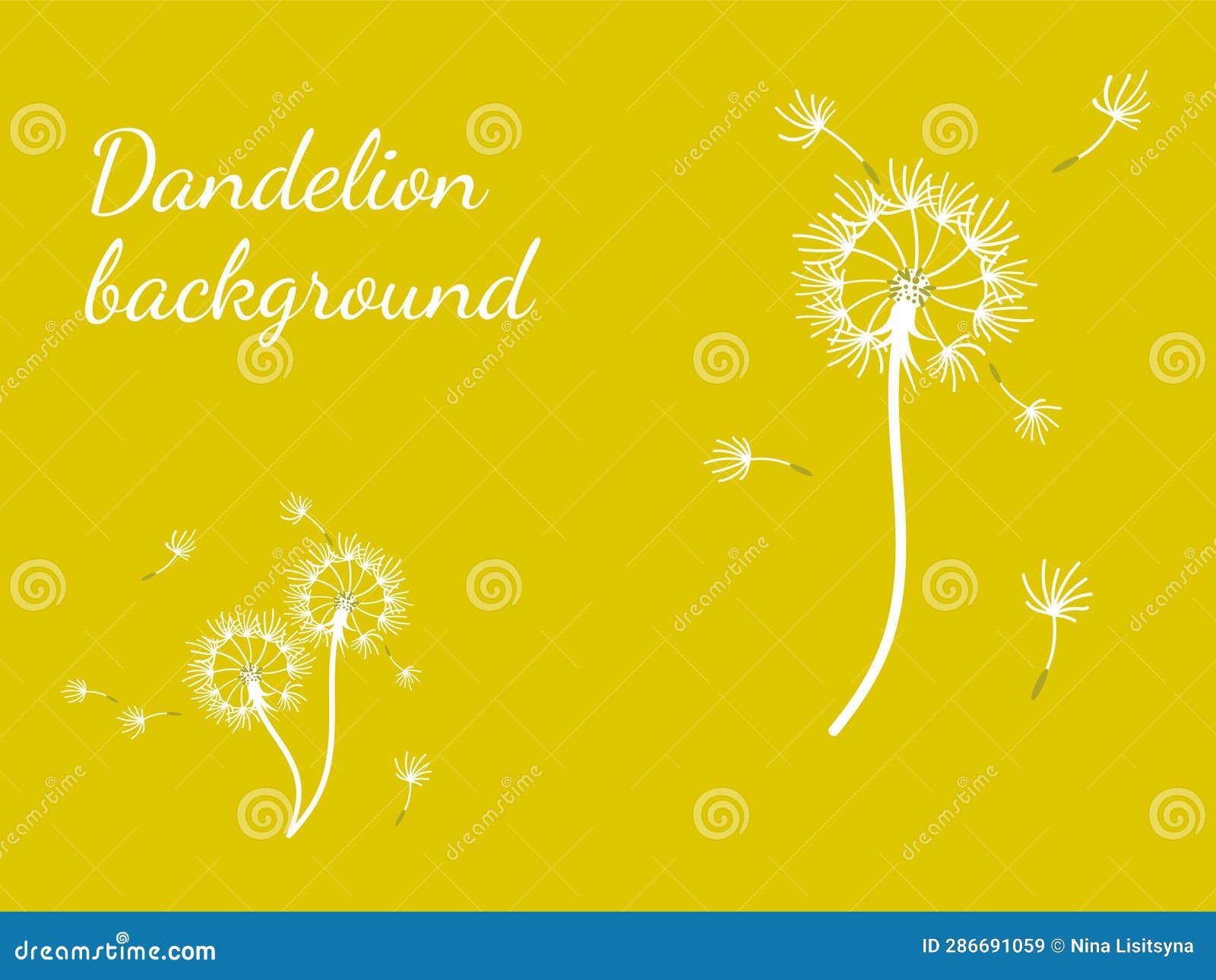 Abstract Background Dandelion Design for Decoration Design. Stock ...