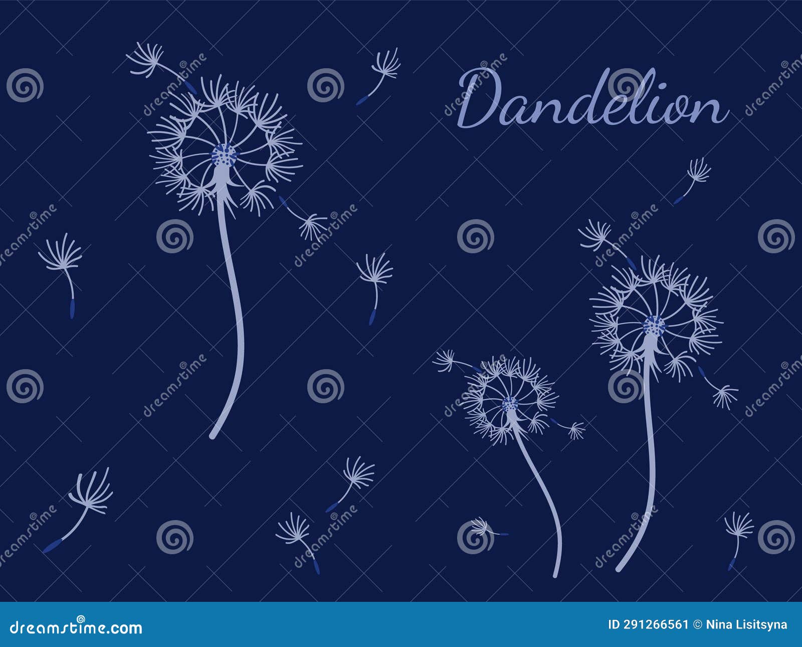 Abstract Background Dandelion Design for Decoration Design. Stock ...