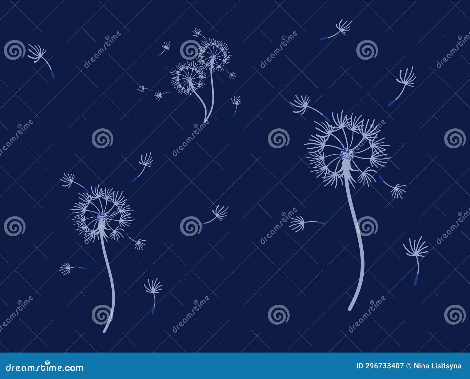 Abstract Background Dandelion Design for Decoration Design. Stock ...