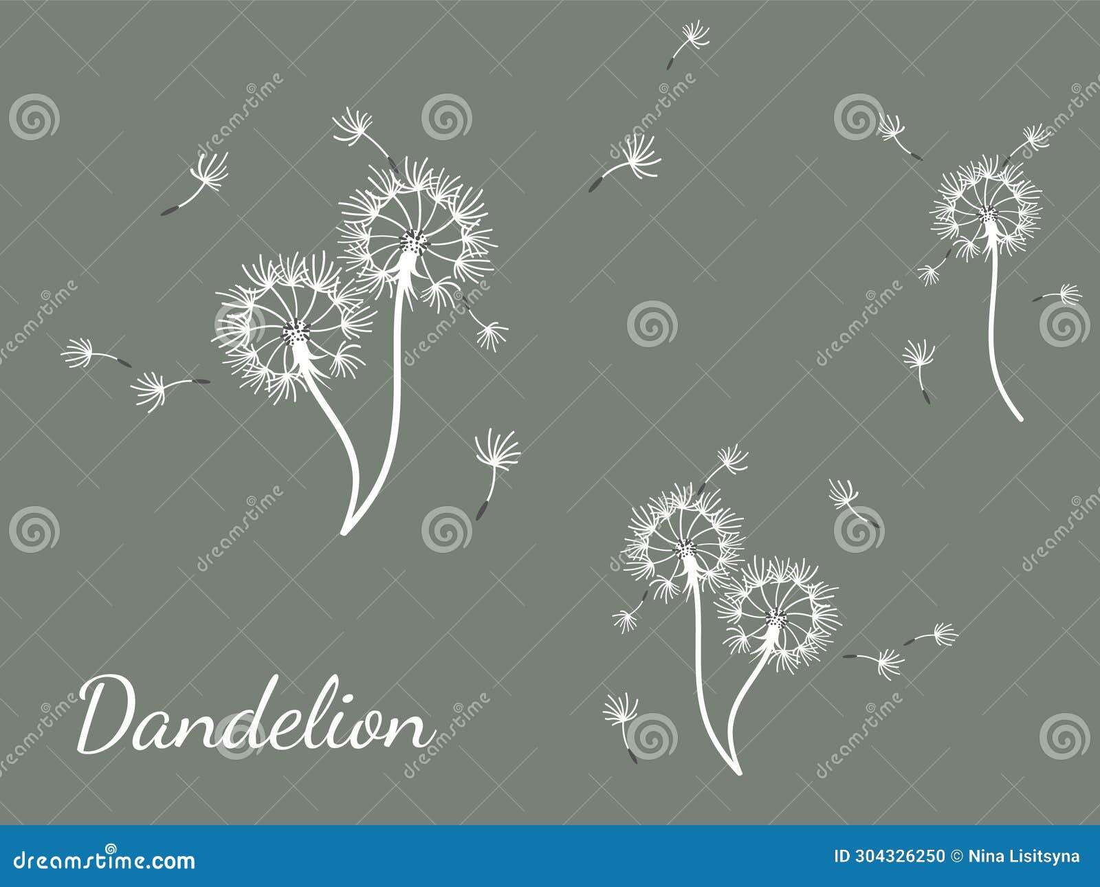 Abstract Background Dandelion Design for Decoration Design. Stock ...