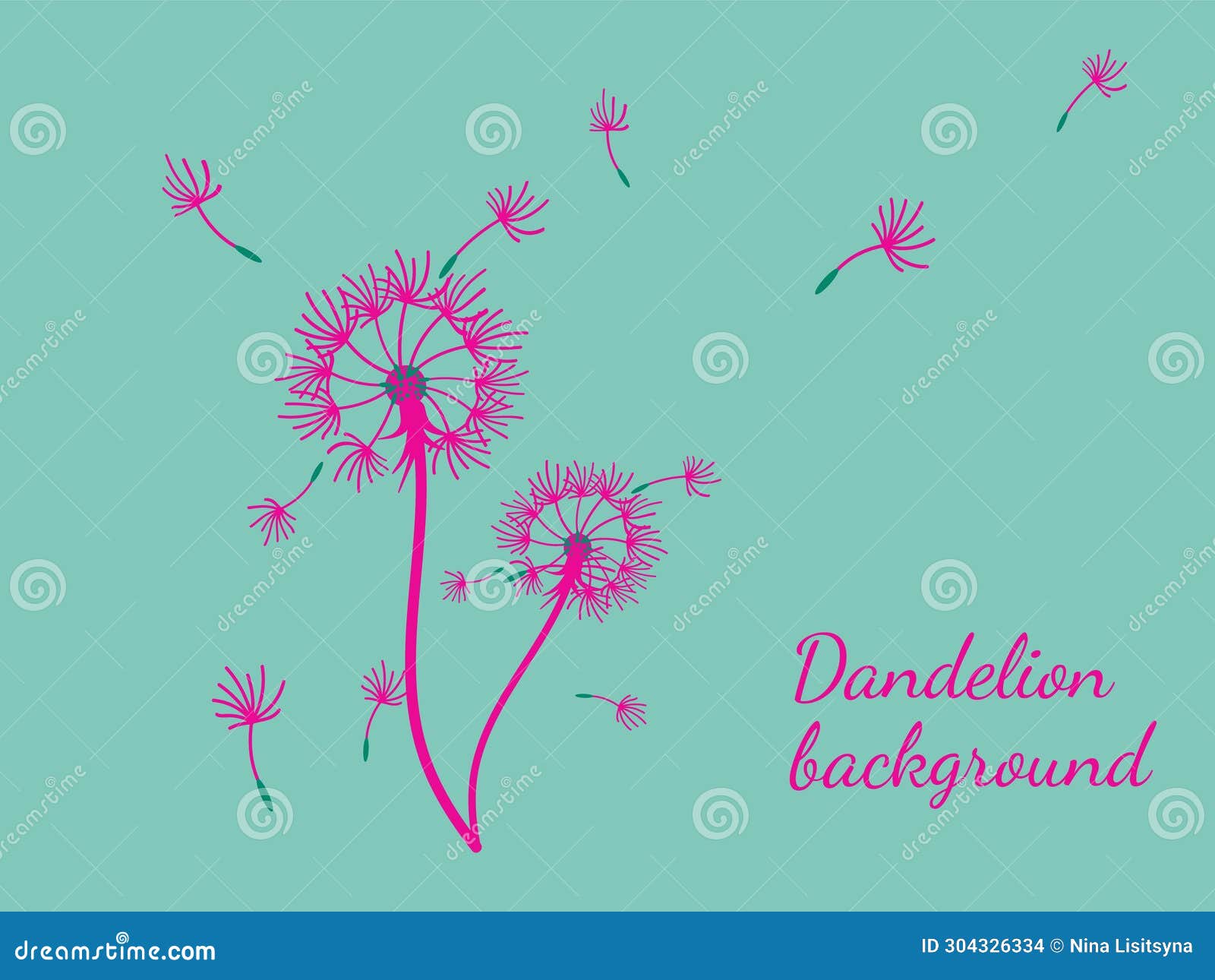 Abstract Background Dandelion Design for Decoration Design. Stock ...