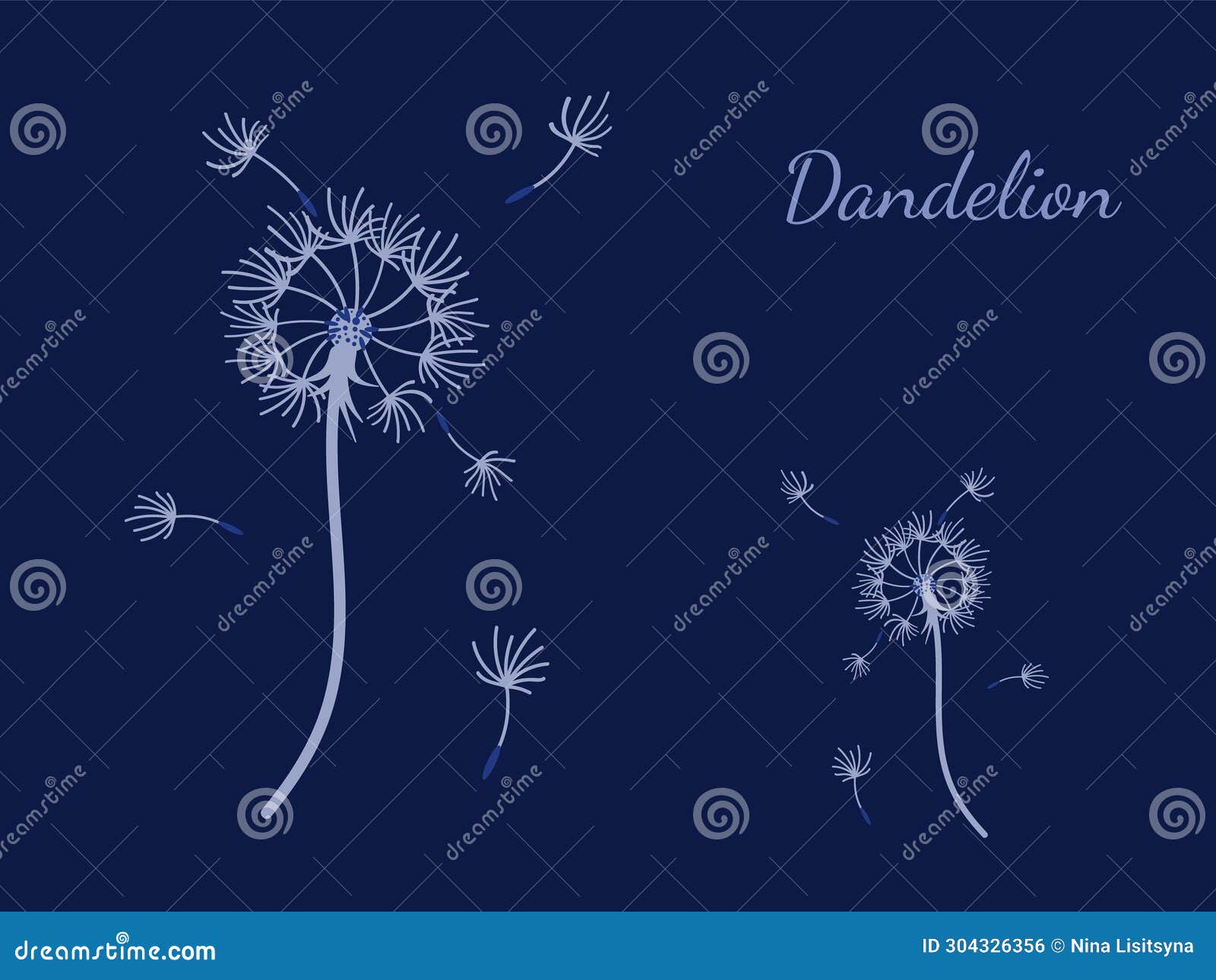 Abstract Background Dandelion Design for Decoration Design. Stock ...