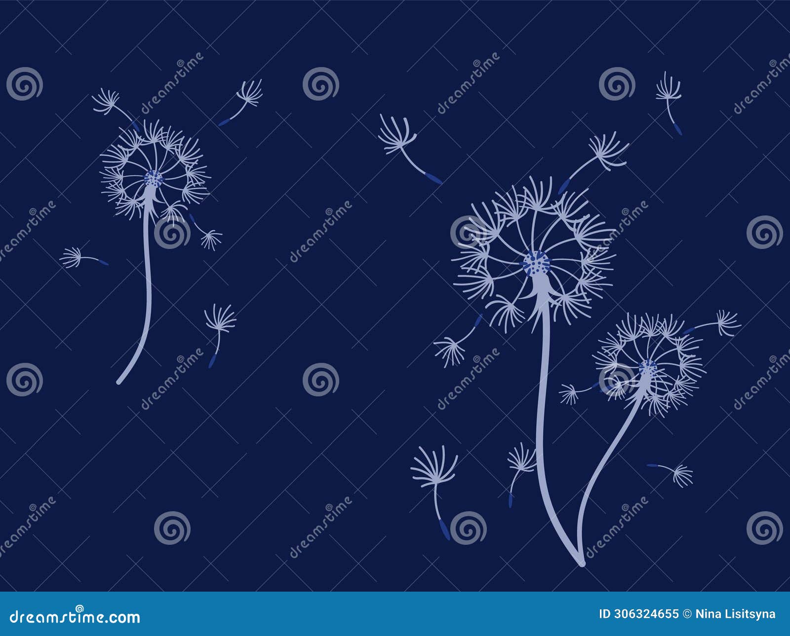 Abstract Background Dandelion Design for Decoration Design. Stock ...