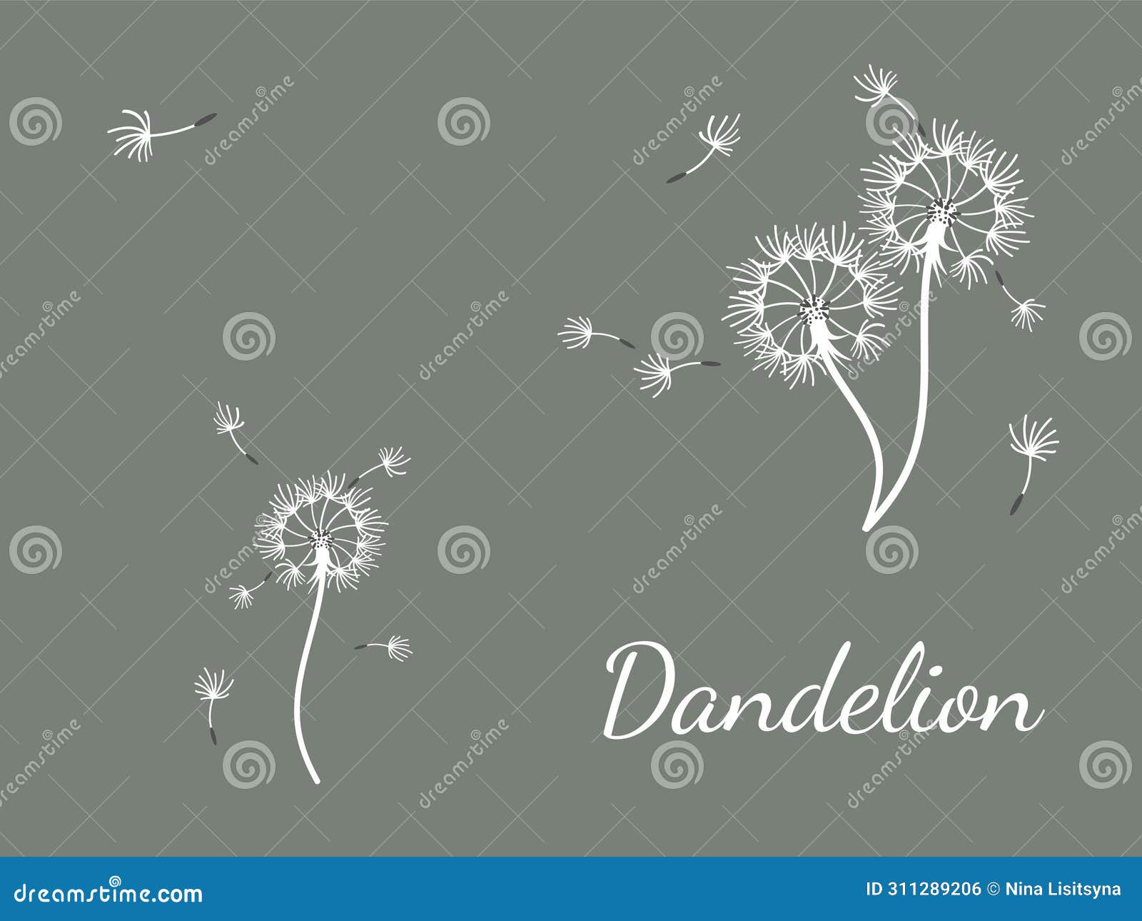Abstract Background Dandelion Design for Decoration Design. Stock ...