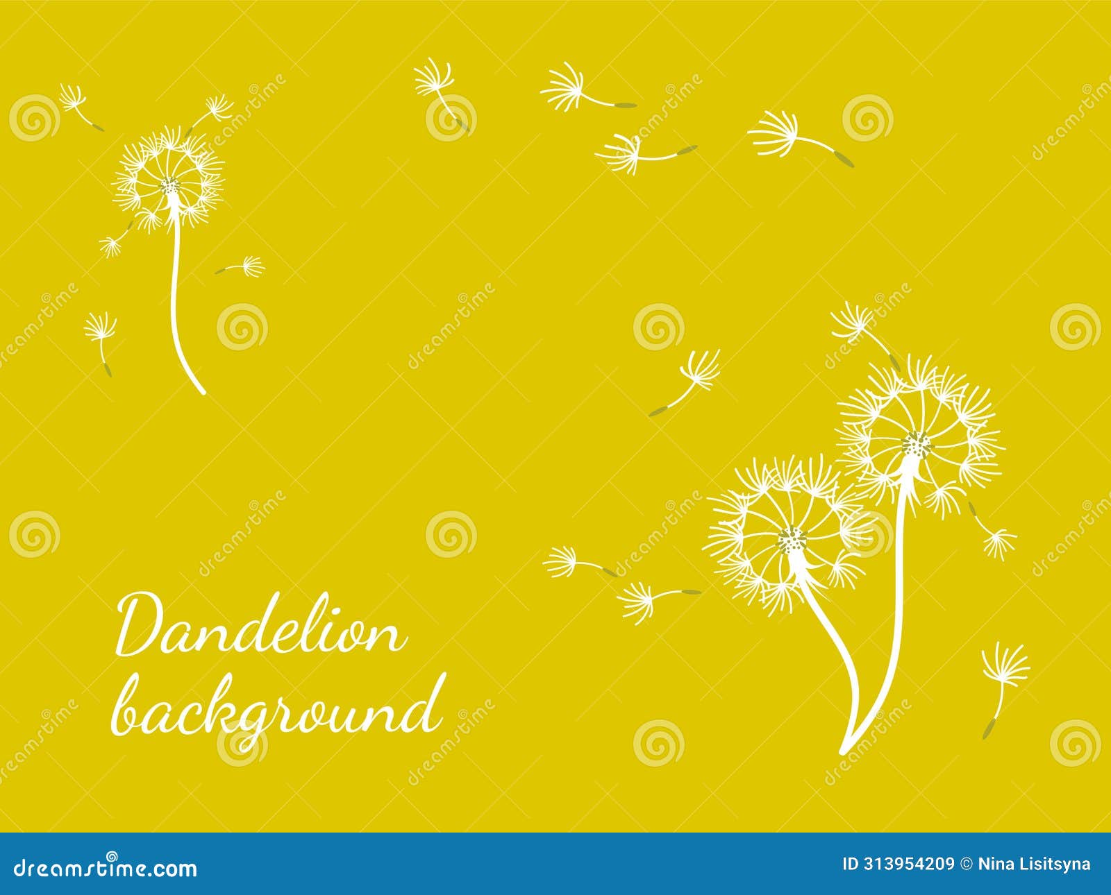 Abstract Background Dandelion Design for Decoration Design. Stock ...