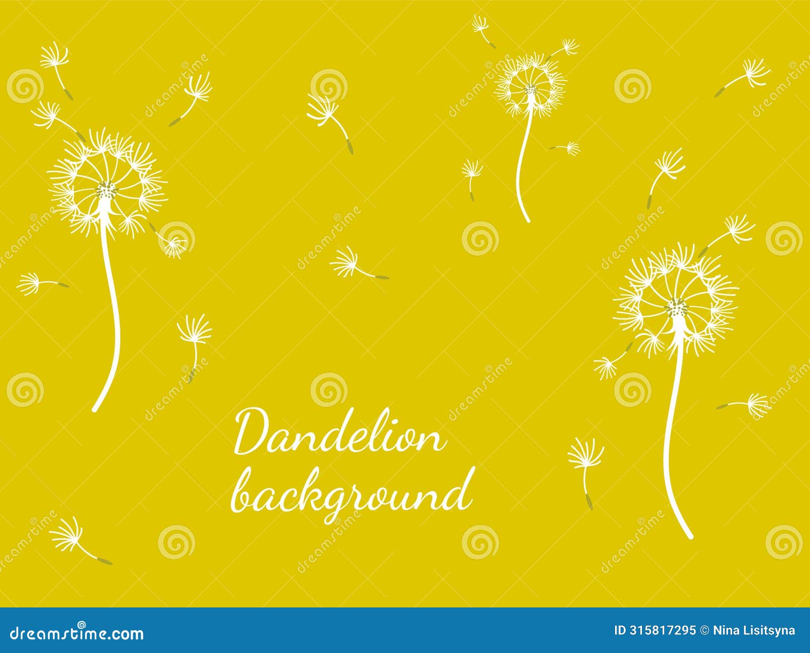 Abstract Background Dandelion Design for Decoration Design. Stock ...