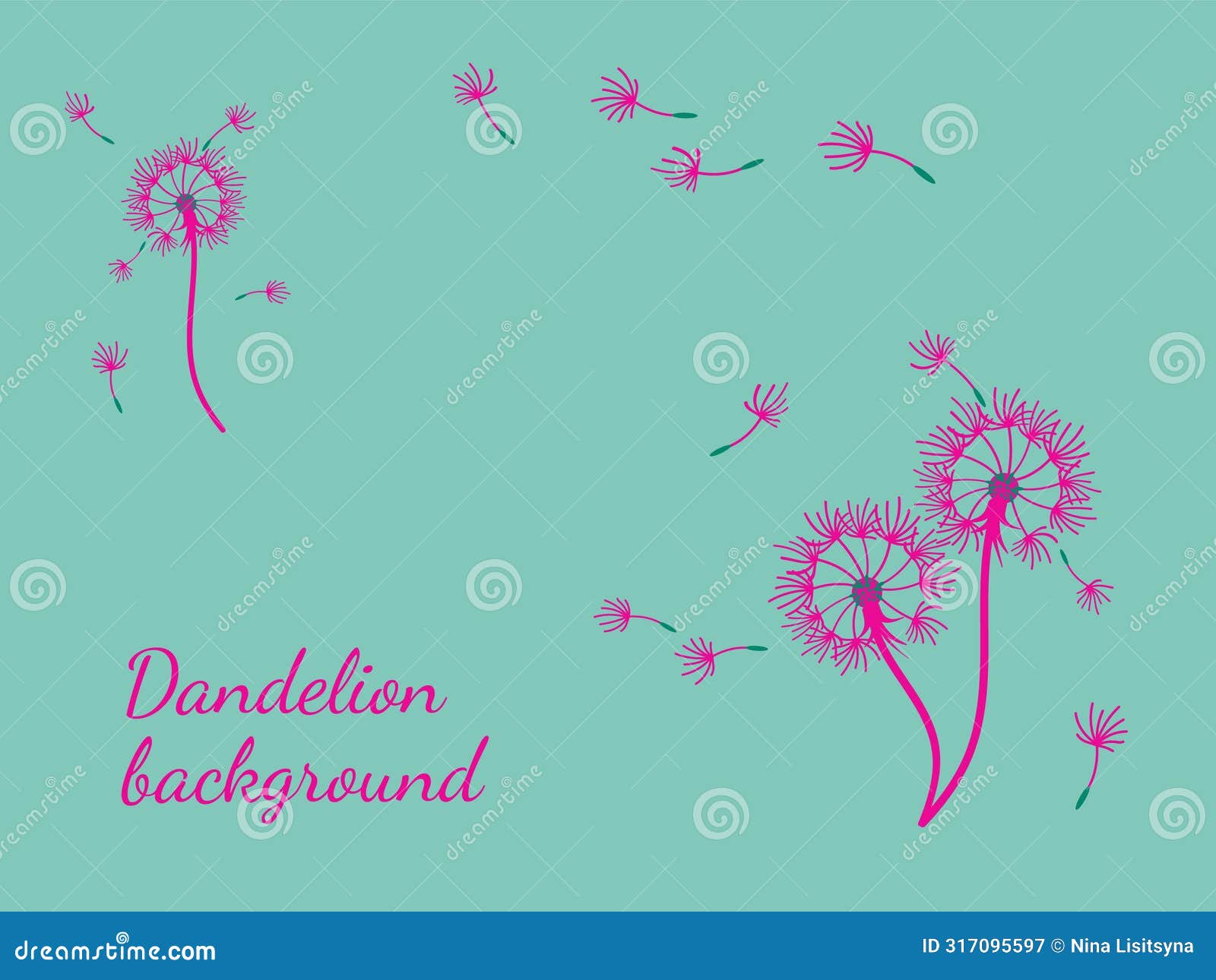 Abstract Background Dandelion Design for Decoration Design. Stock ...