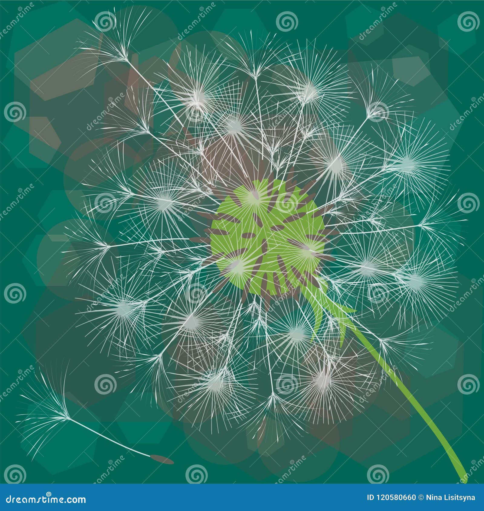 Abstract Background of a Dandelion for Design. Stock Vector ...