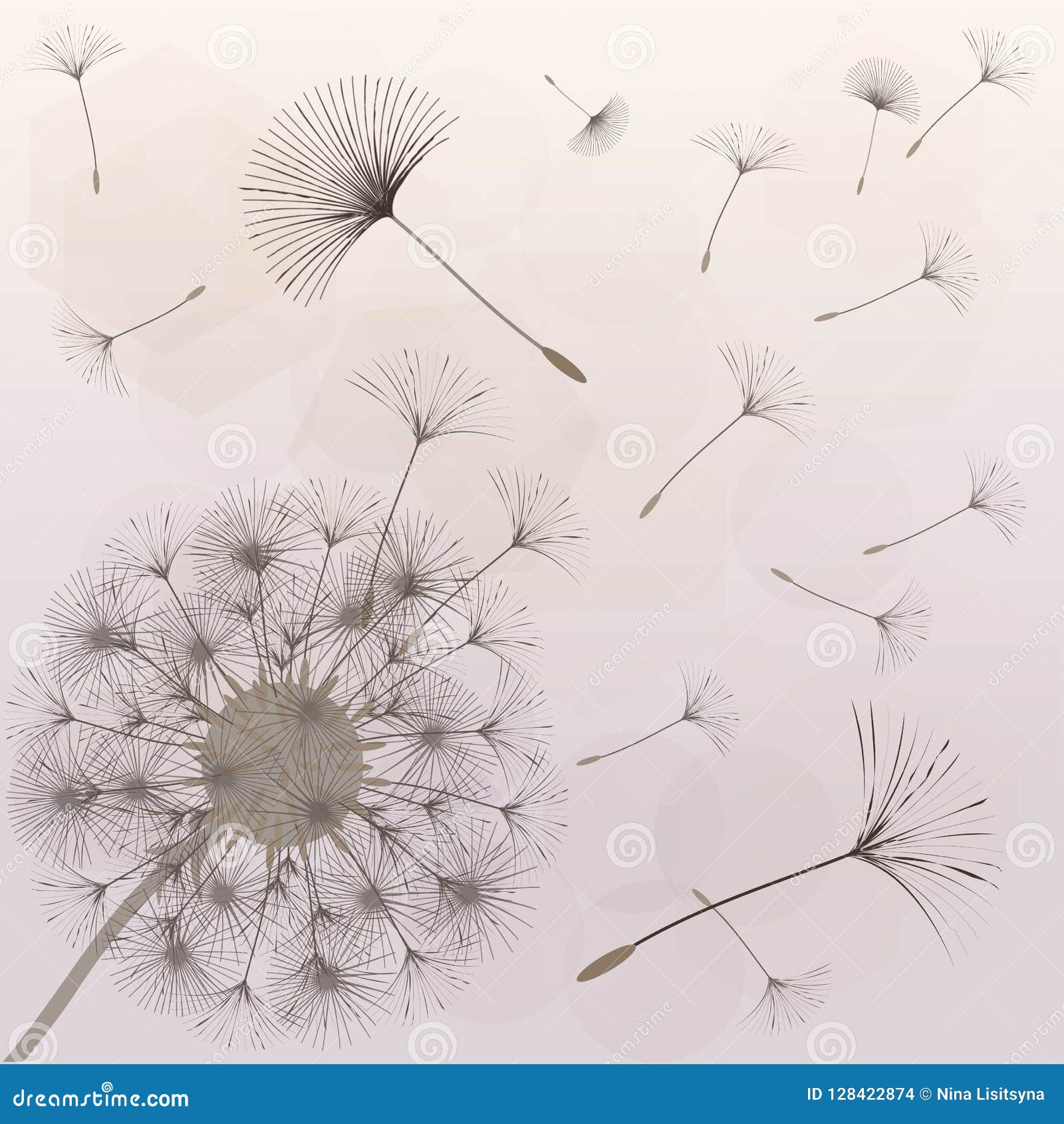 Abstract Background of a Dandelion for Design. Stock Vector ...