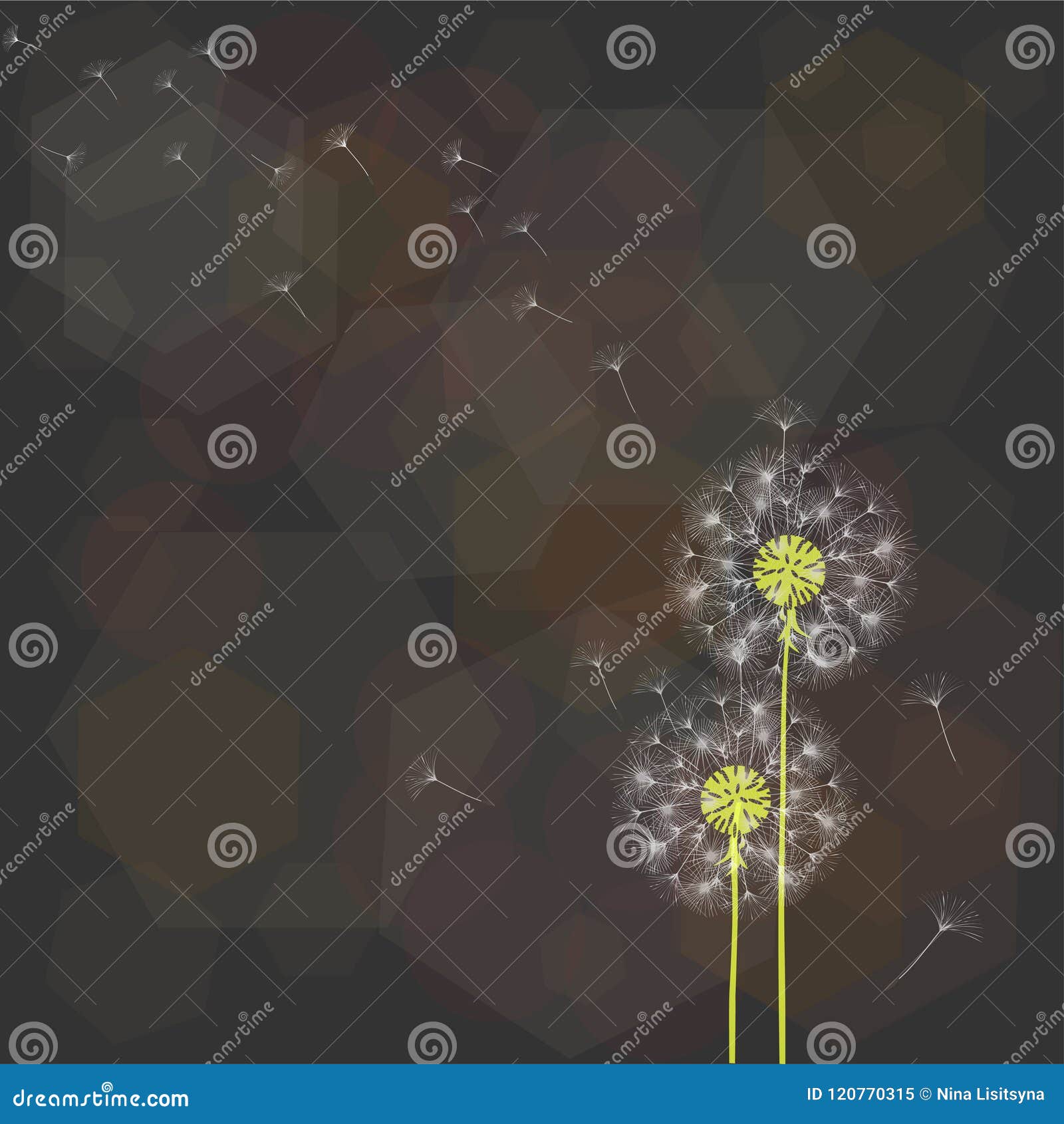Abstract Background of a Dandelion for Design. Stock Vector ...