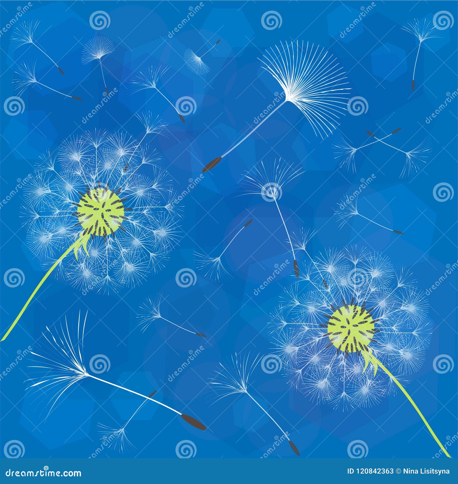 Abstract Background of a Dandelion for Design. Stock Vector ...