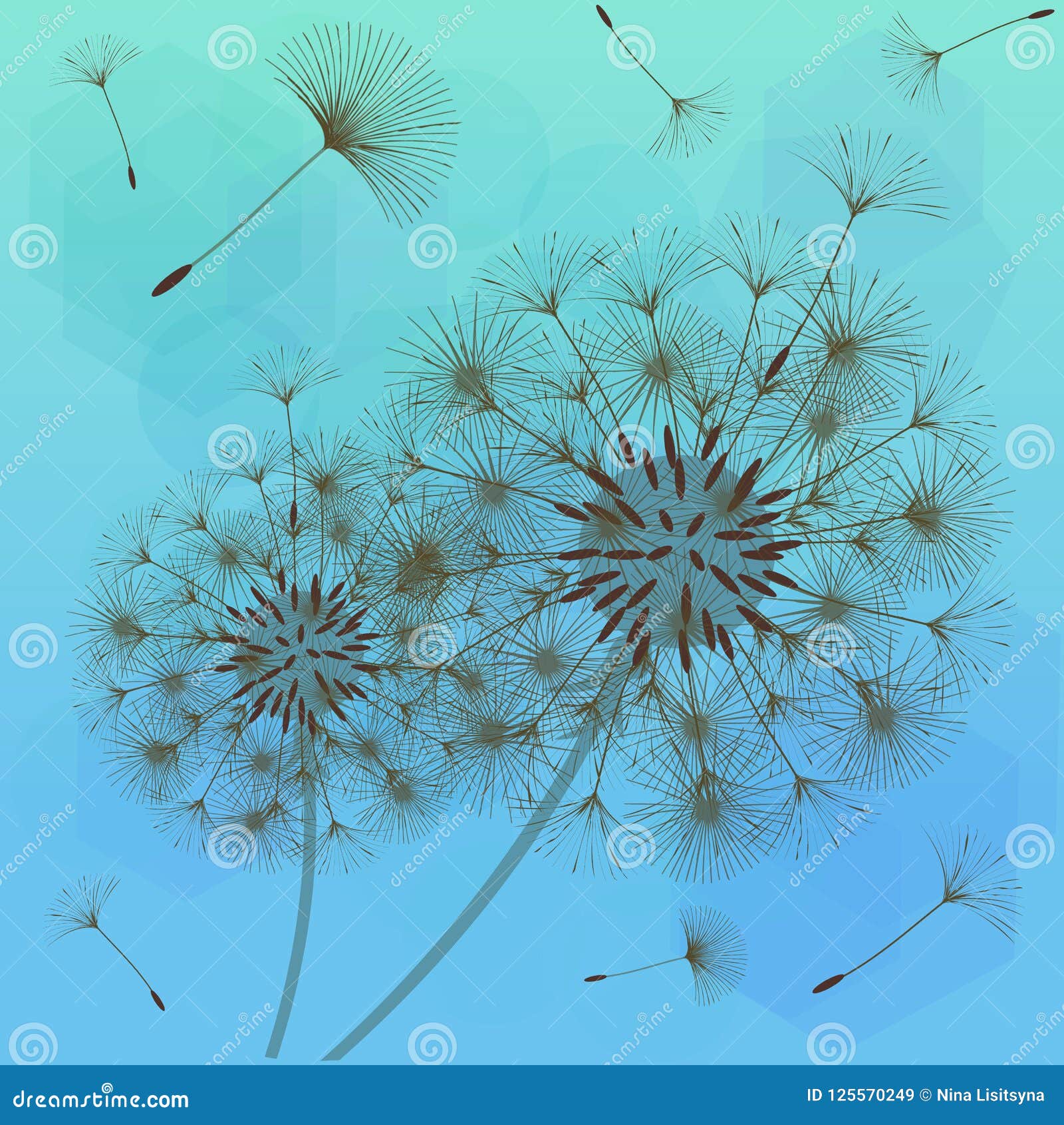 Abstract Background of a Dandelion for Design. Stock Vector ...