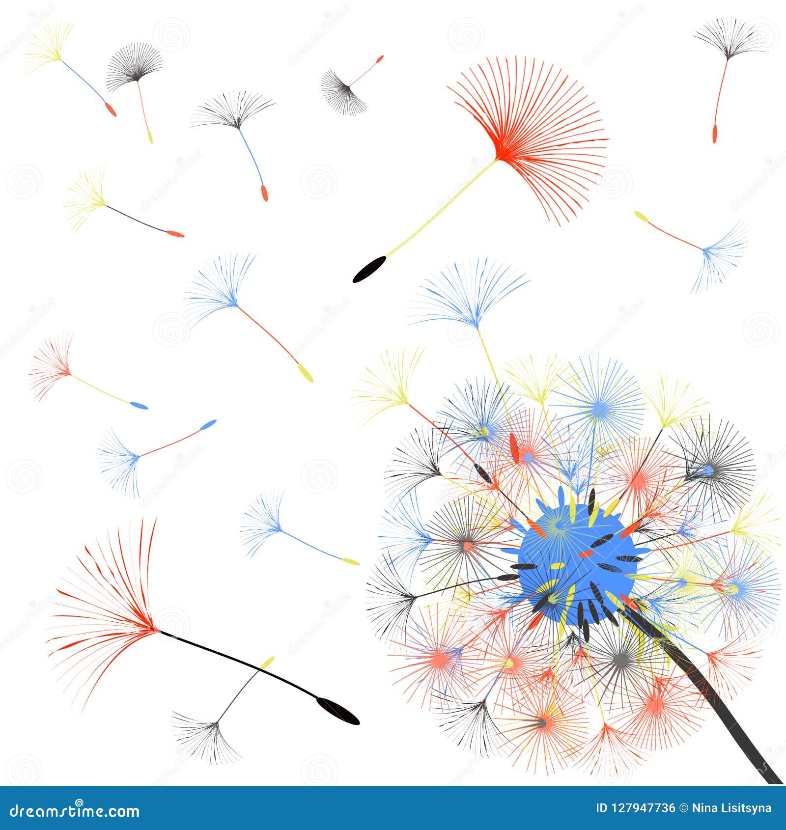 Abstract Background of a Dandelion for Design. Stock Vector ...