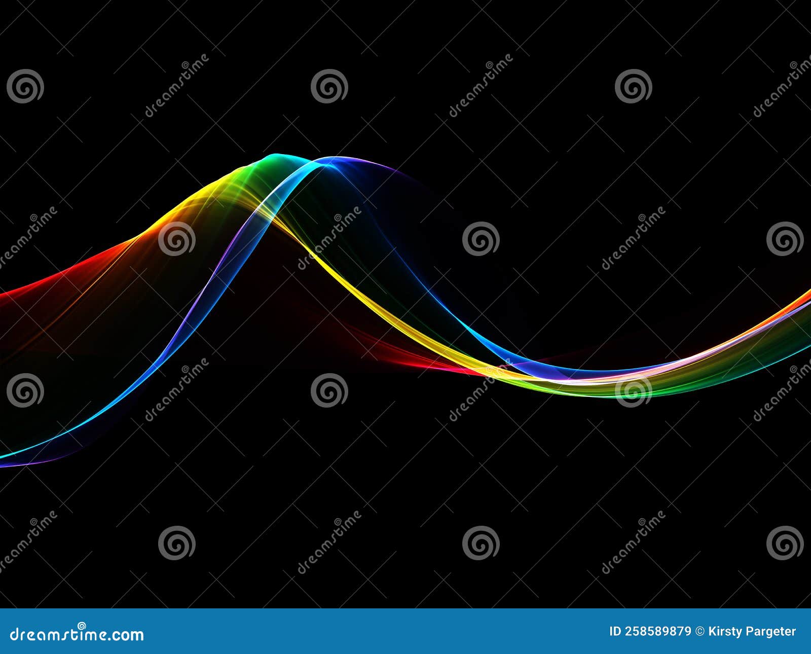 Abstract Background with Dark Rainbow Coloured Waves Design Stock ...