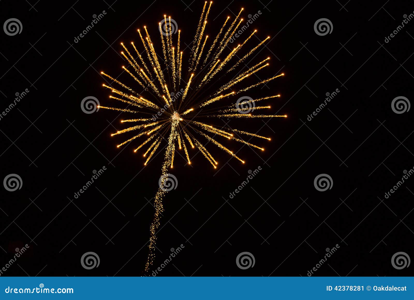 Abstract Background: Dazzling Fuzzy Golden Fireworks with Trail Stock ...