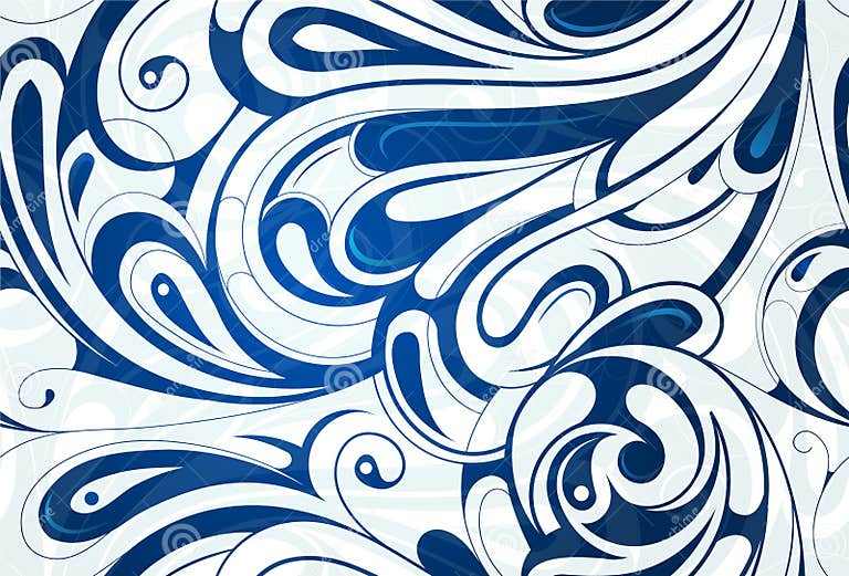 Seamless water wave stock illustration. Illustration of decorative ...