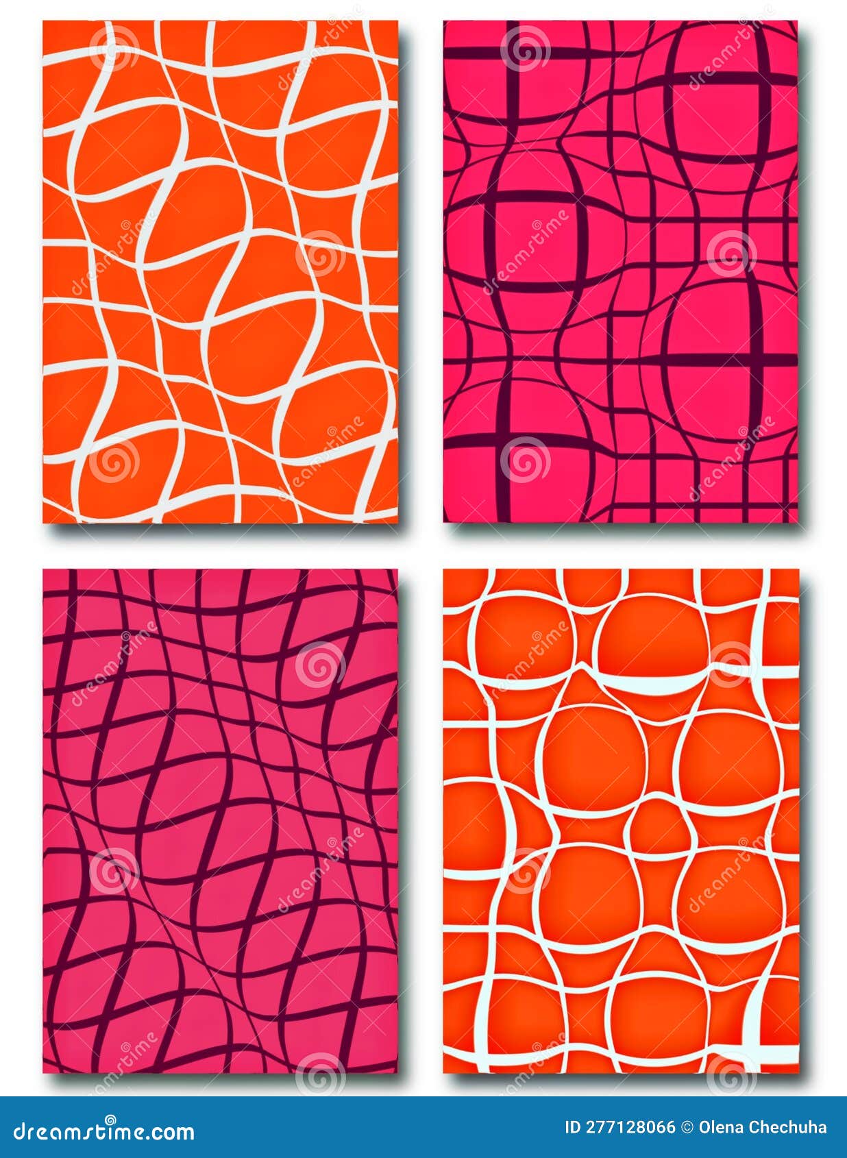 Abstract Background. Deformed Checkered Pattern, Template Collection ...