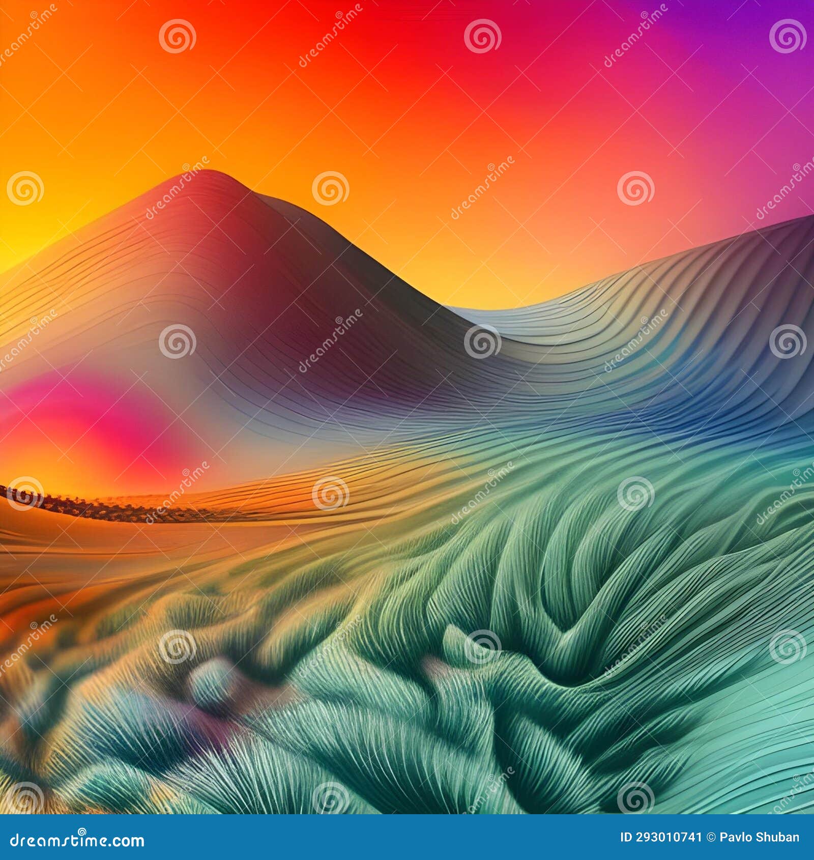 Abstract Background with Desert Waves. Stock Illustration ...