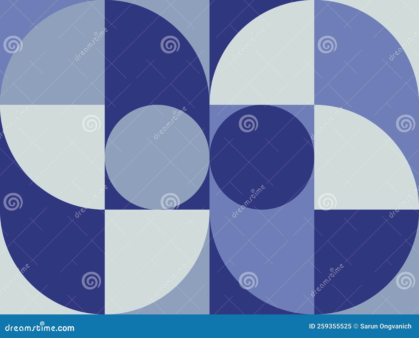 Abstract Background Design in Bauhaus Style. Vector Pattern with Punchy ...