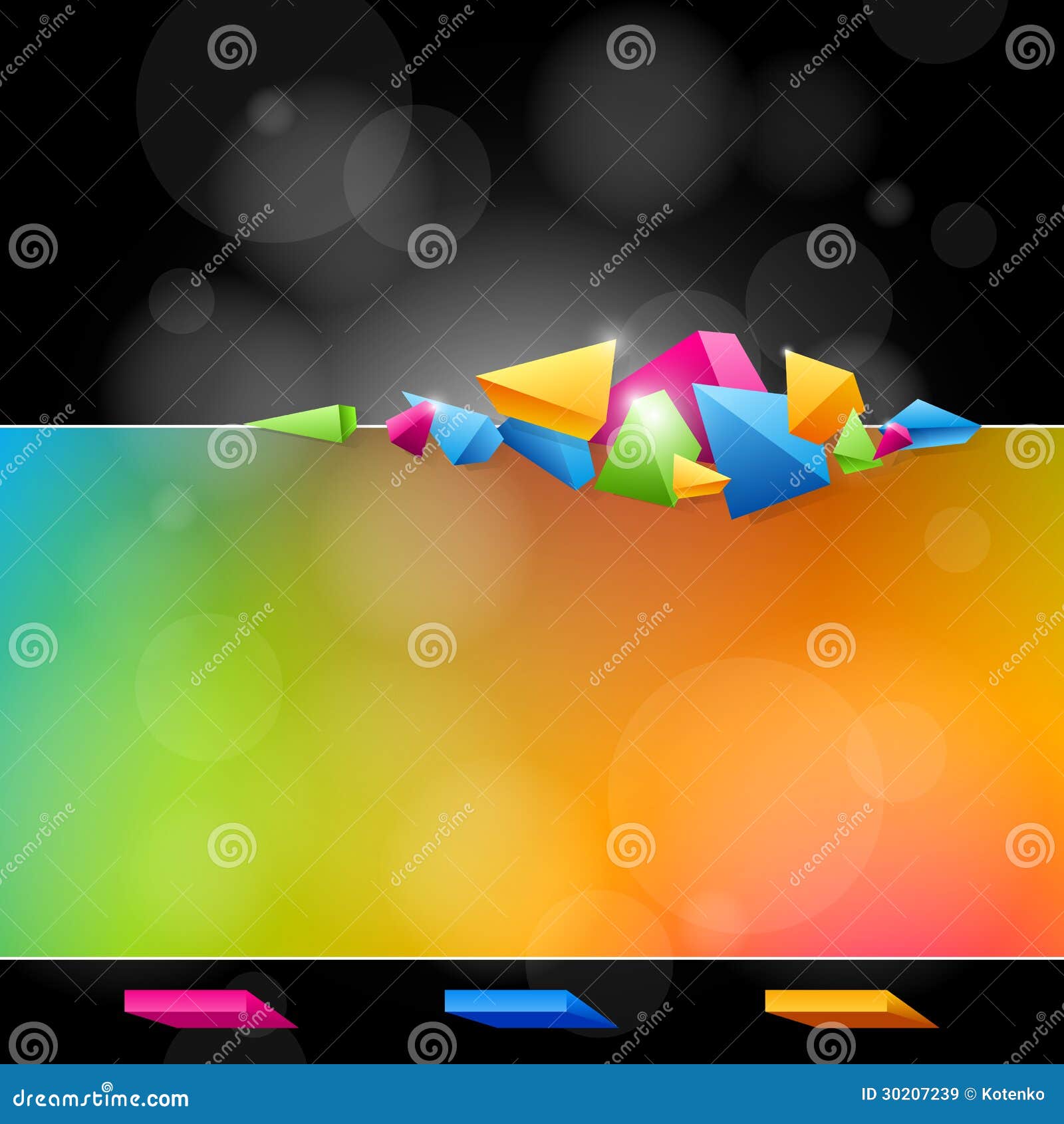 Abstract Design in Bright Colors Stock Vector - Illustration of ...