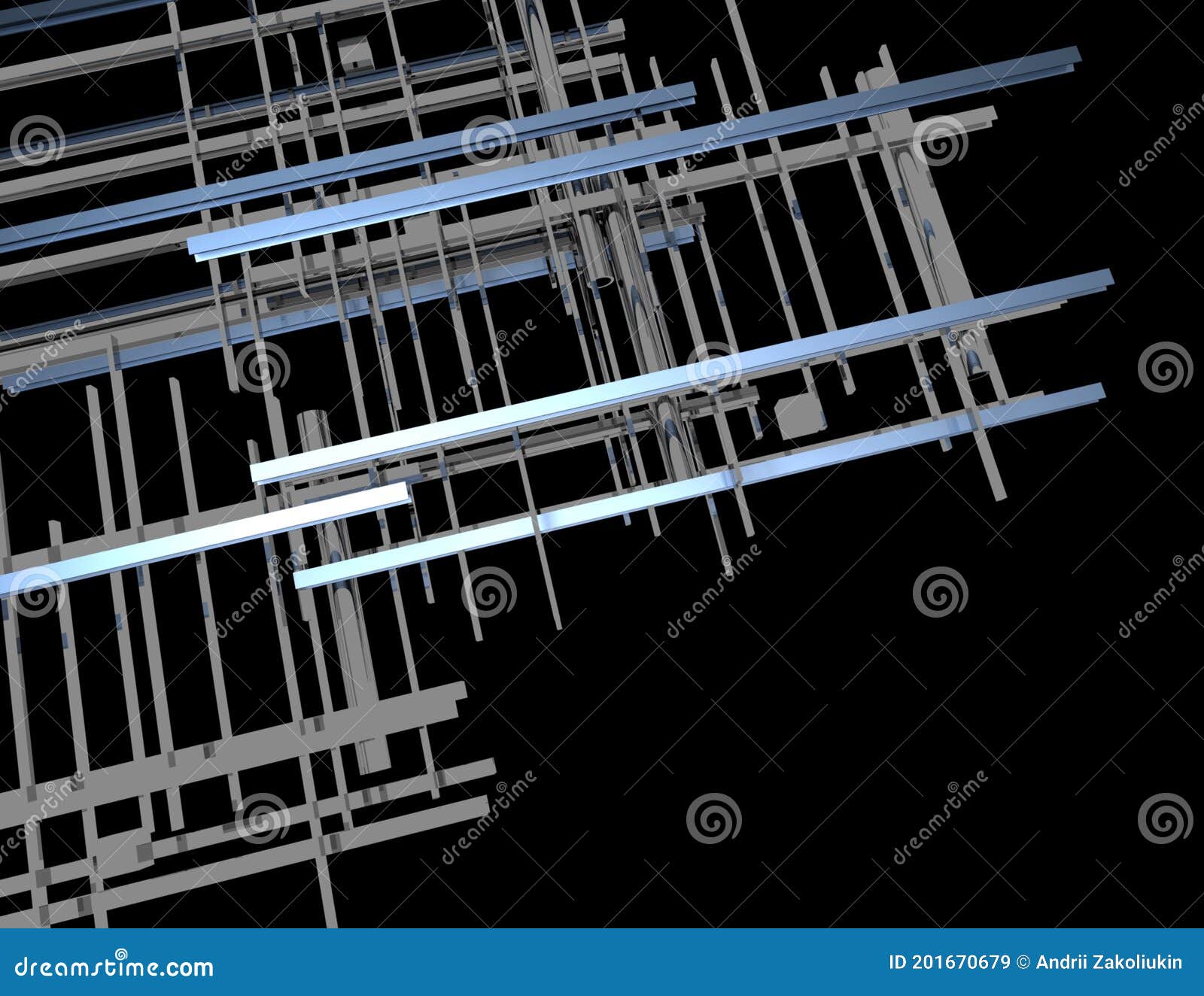 Abstract Background Design Construction. 3d Rendered Illustration Stock ...